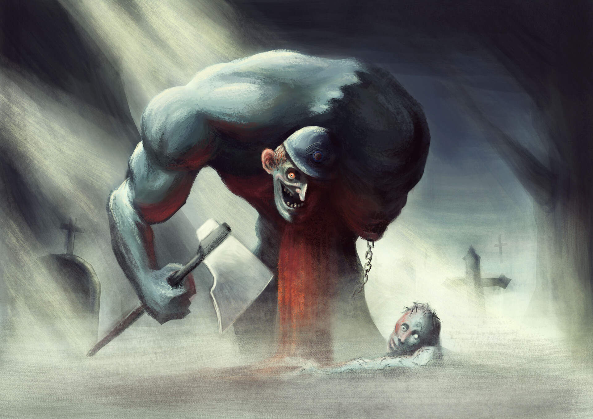 ArtStation - one armed monster / horror RPG