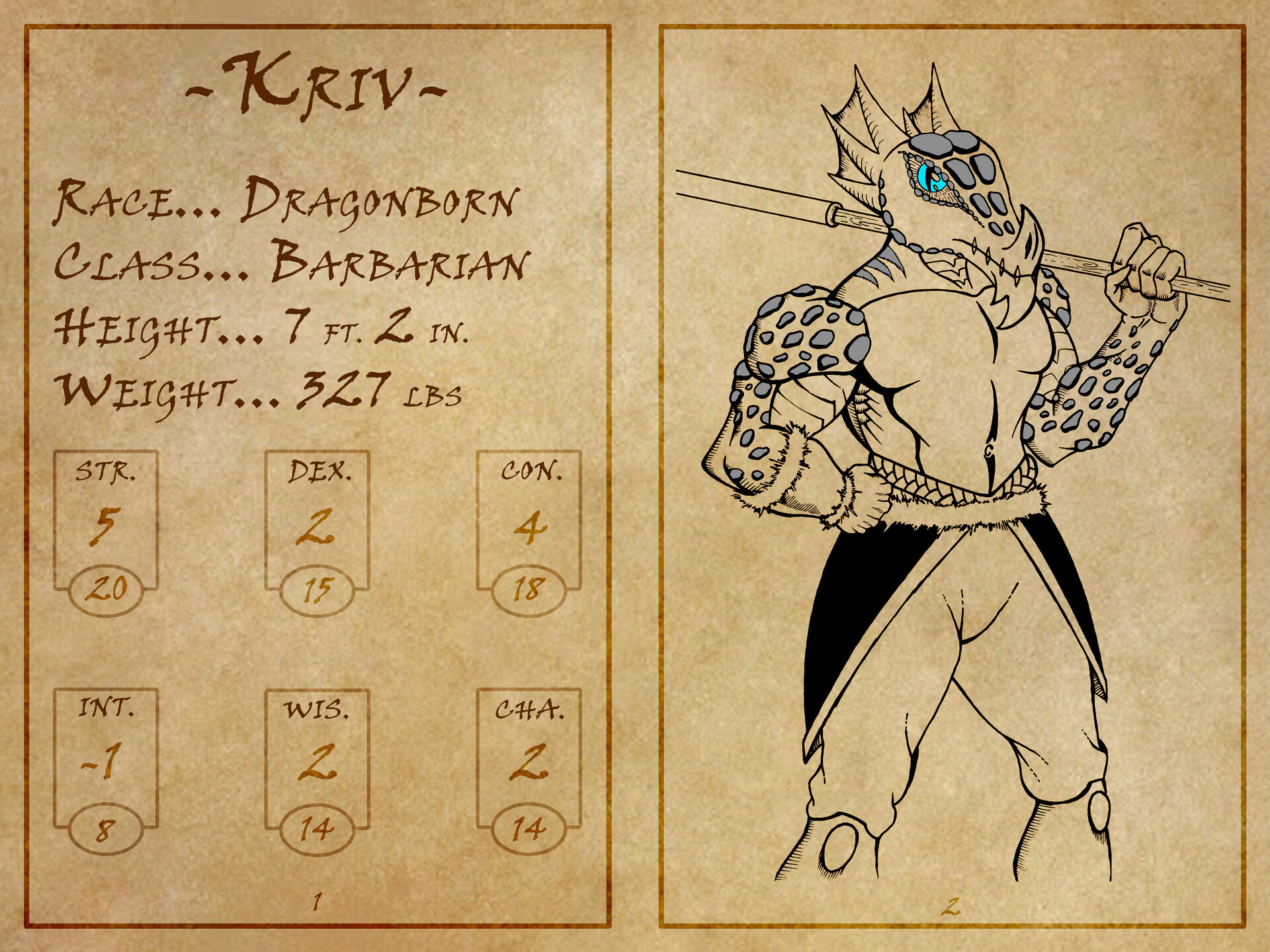 ArtStation - Kriv - DnD Charater Sheet