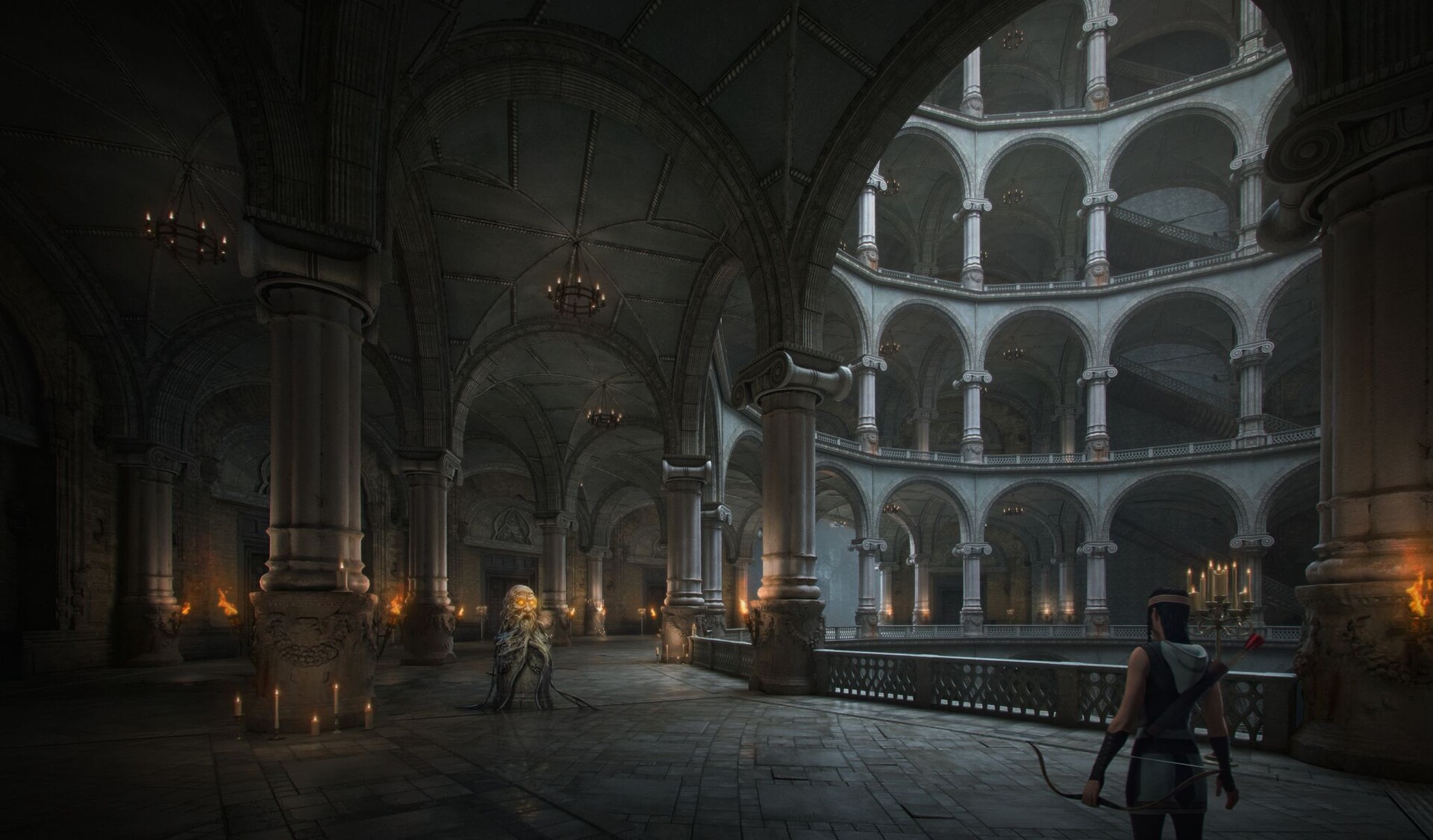 ArtStation - Earth Castle - Underground tower - final concept