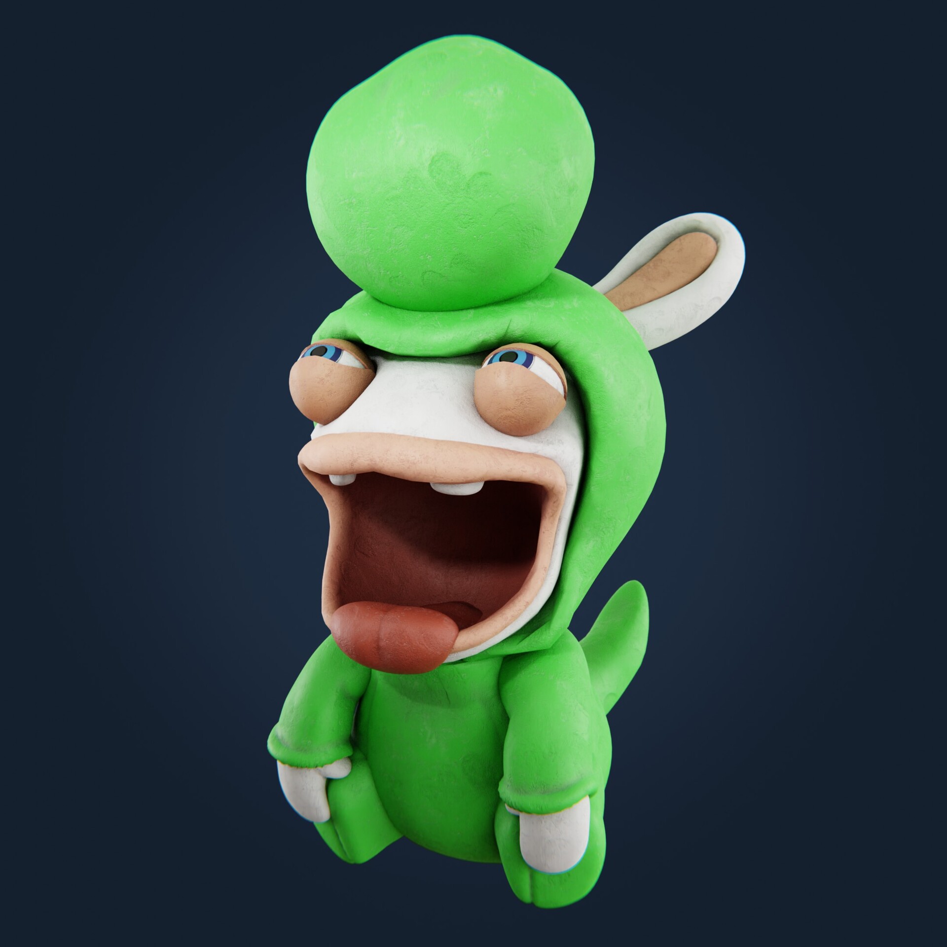 how to draw rabbid yoshi