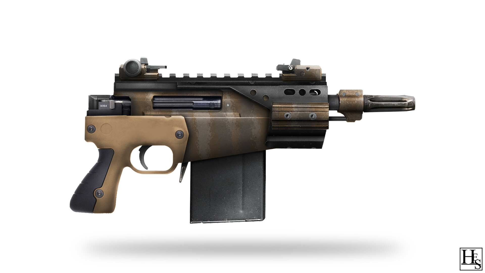 how to draw a trench gun