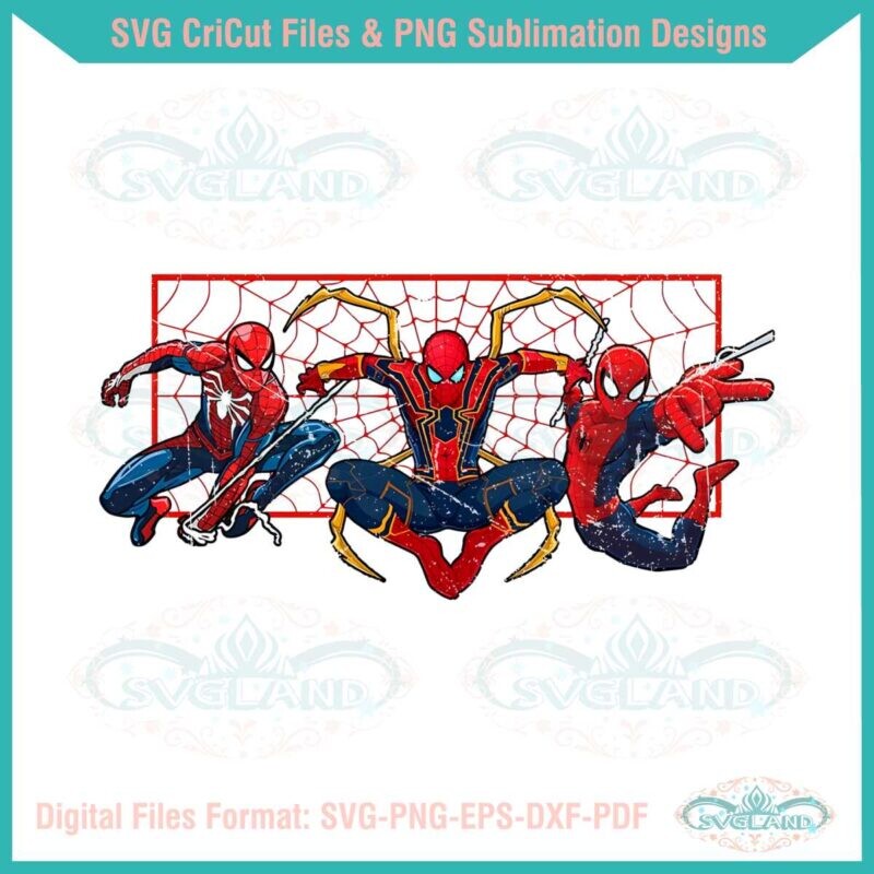 ArtStation - Three Spiderman Marvel Movie PNG Sublimation Design