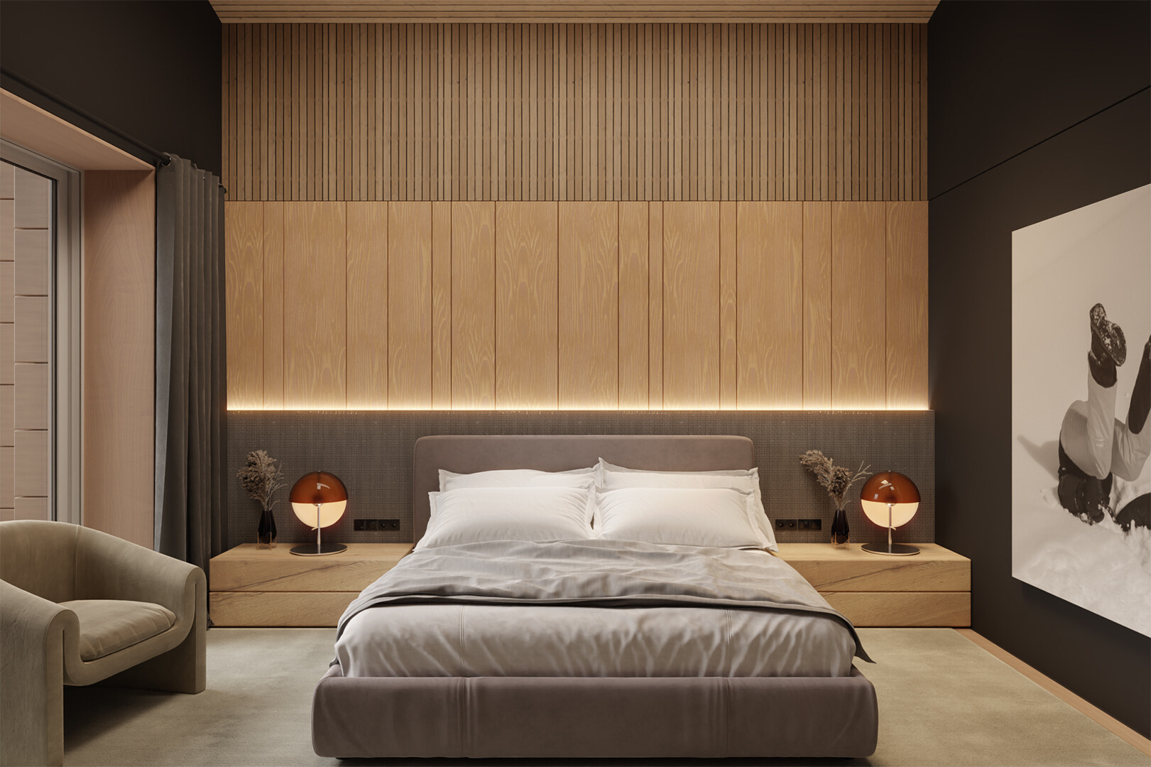ArtStation - Wood Bedroom
