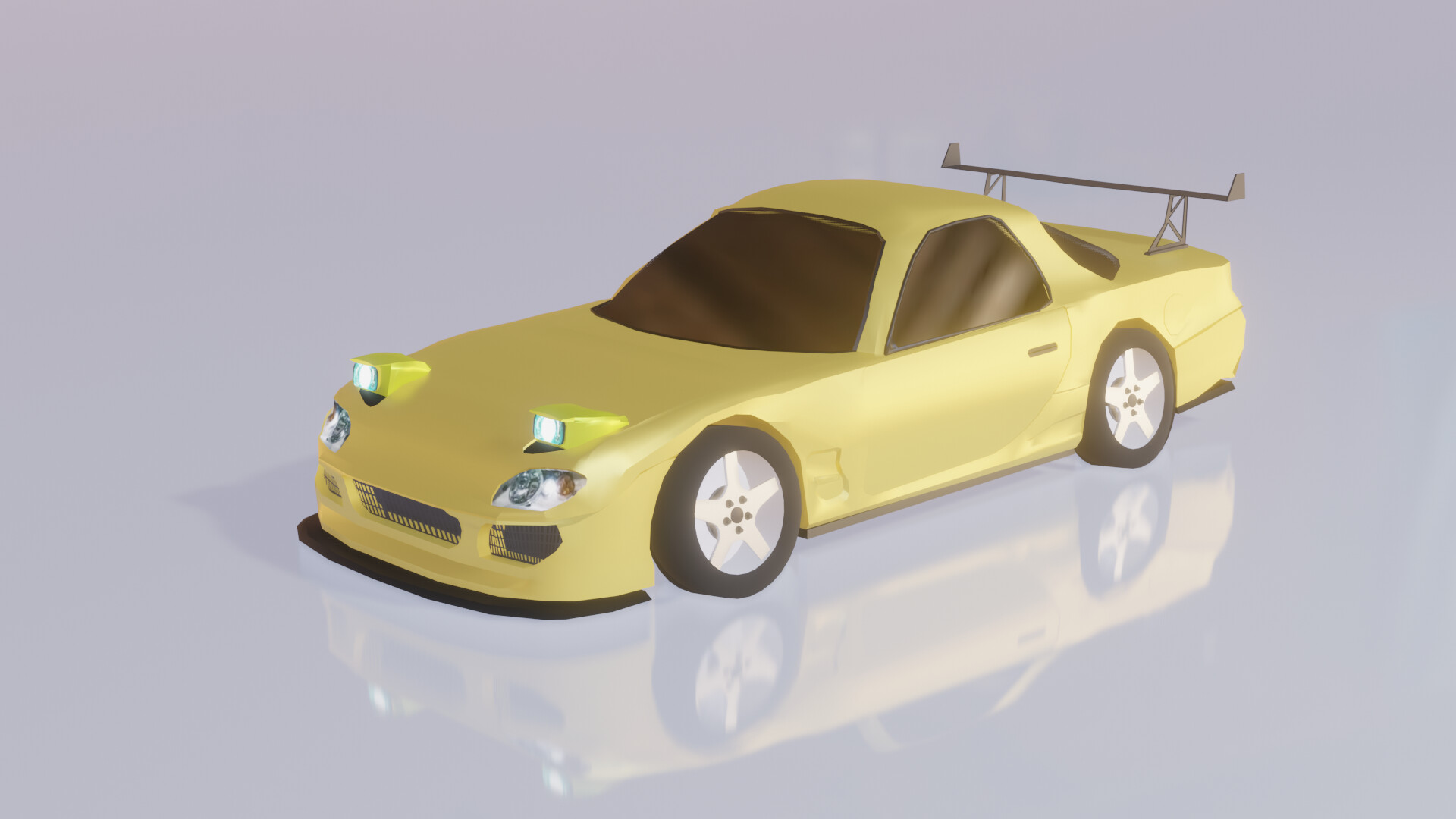ArtStation - Mazda RX 7 3d model low poly