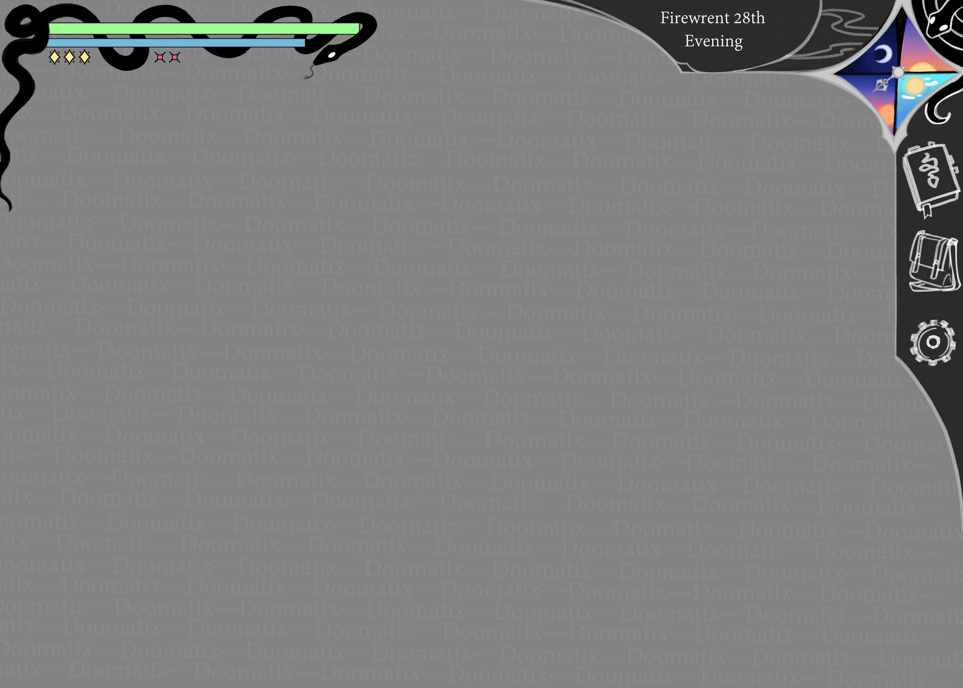 ArtStation - Game Overworld UI sketch