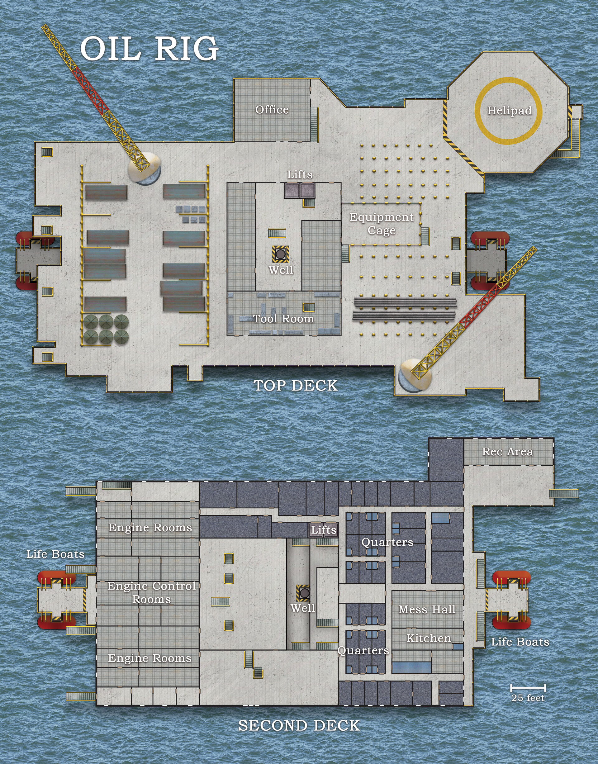 ArtStation - Oil Platform Diagram