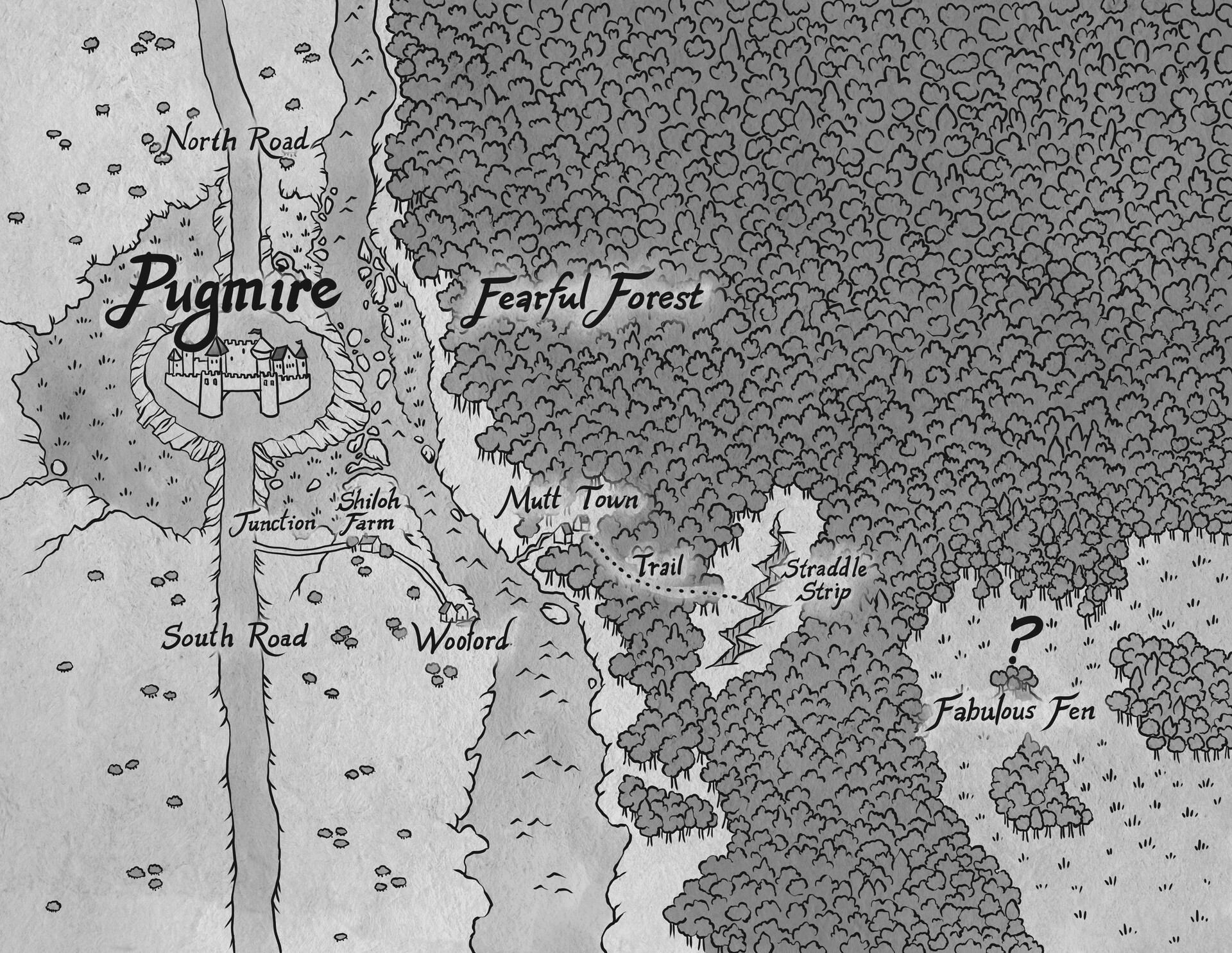 ArtStation - Pugmire Regional Map