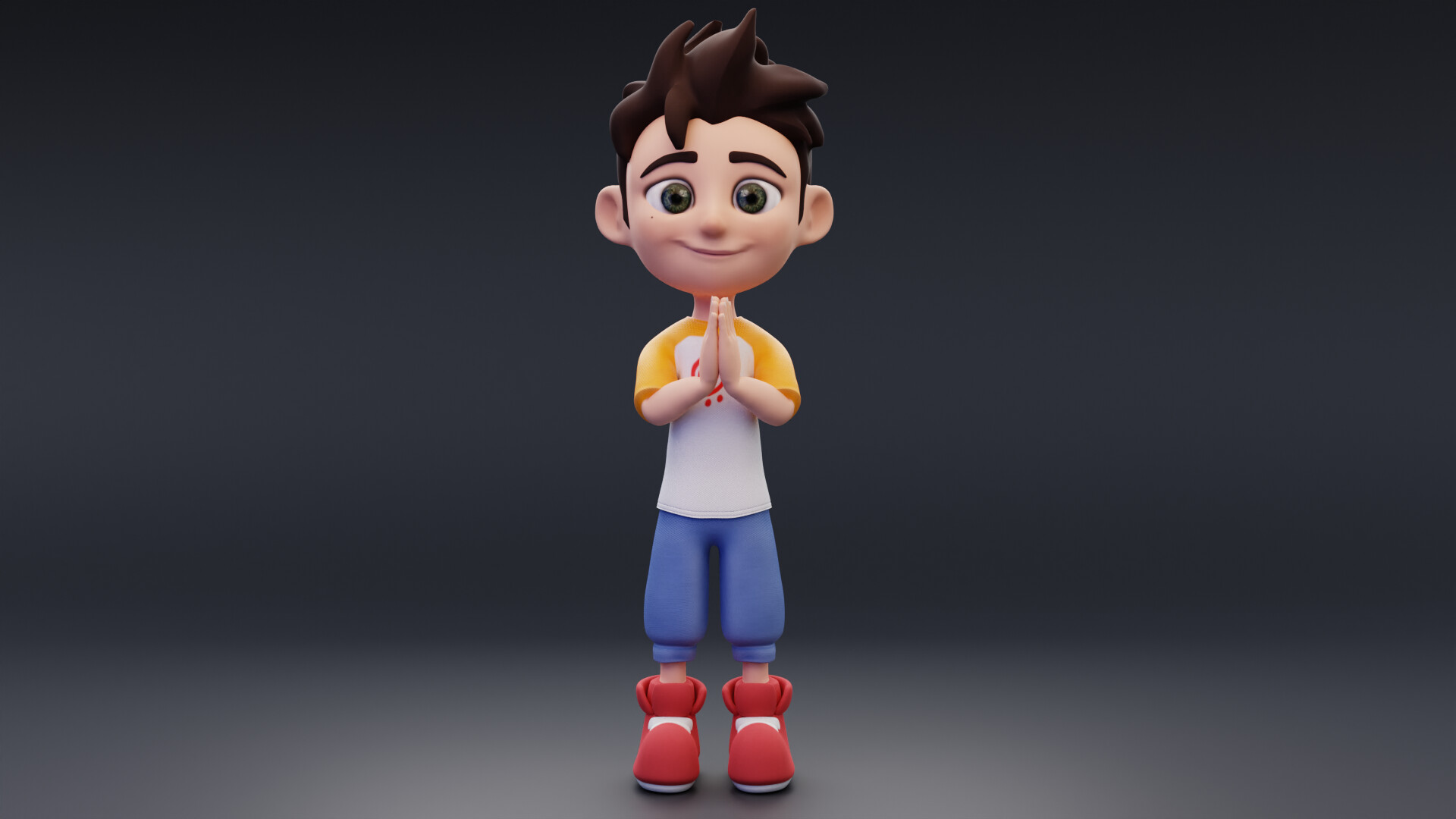 ArtStation - Cartoon boy Rigged 3d model
