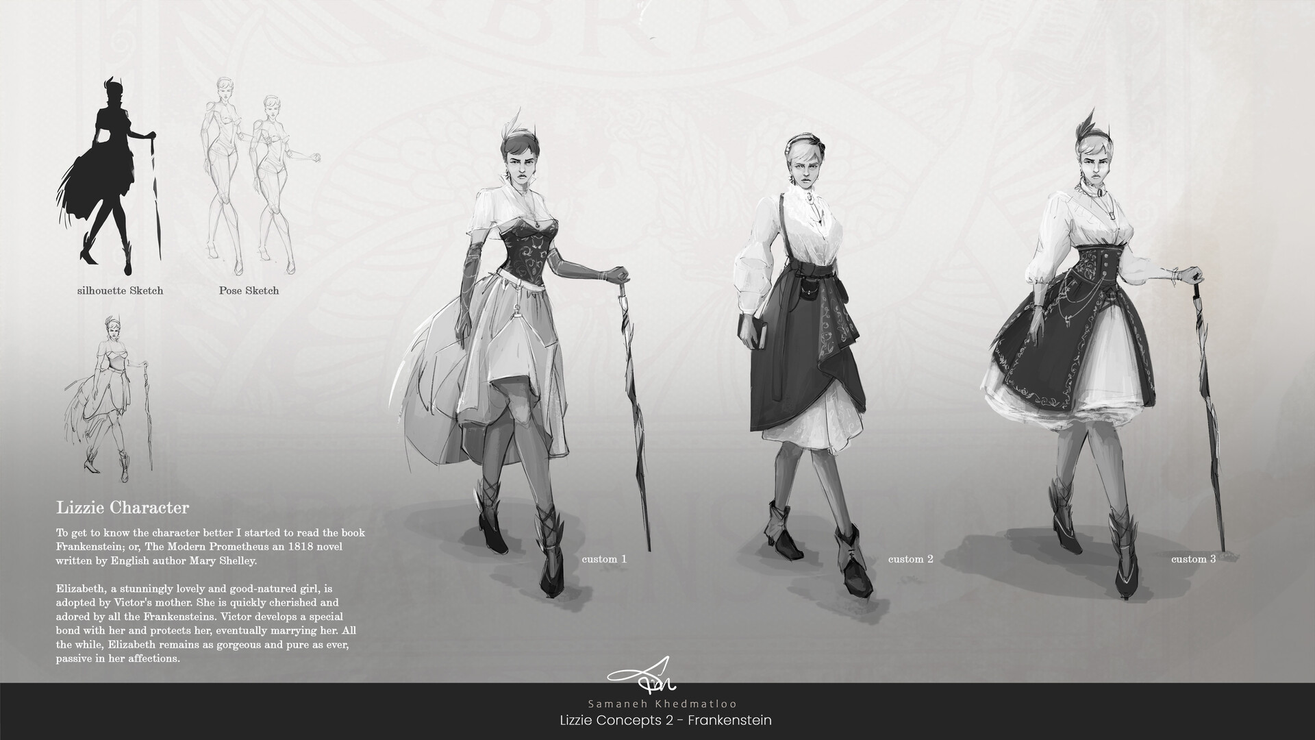 Elizabeth Frankenstein Sketch