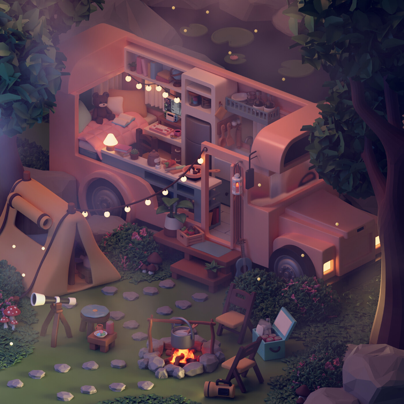ArtStation - Camping Night
