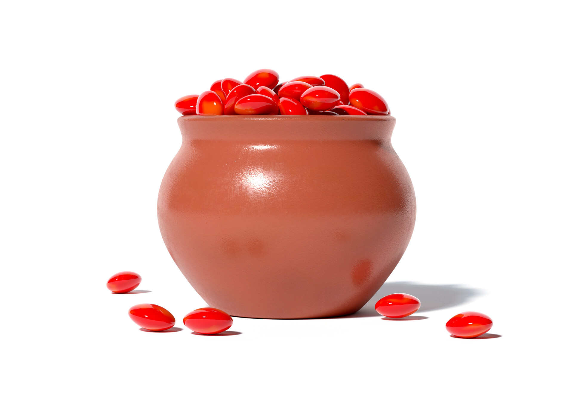 ArtStation - Adenanthera Pavonina seeds (Manjadi Kuru) on an ice cream ...