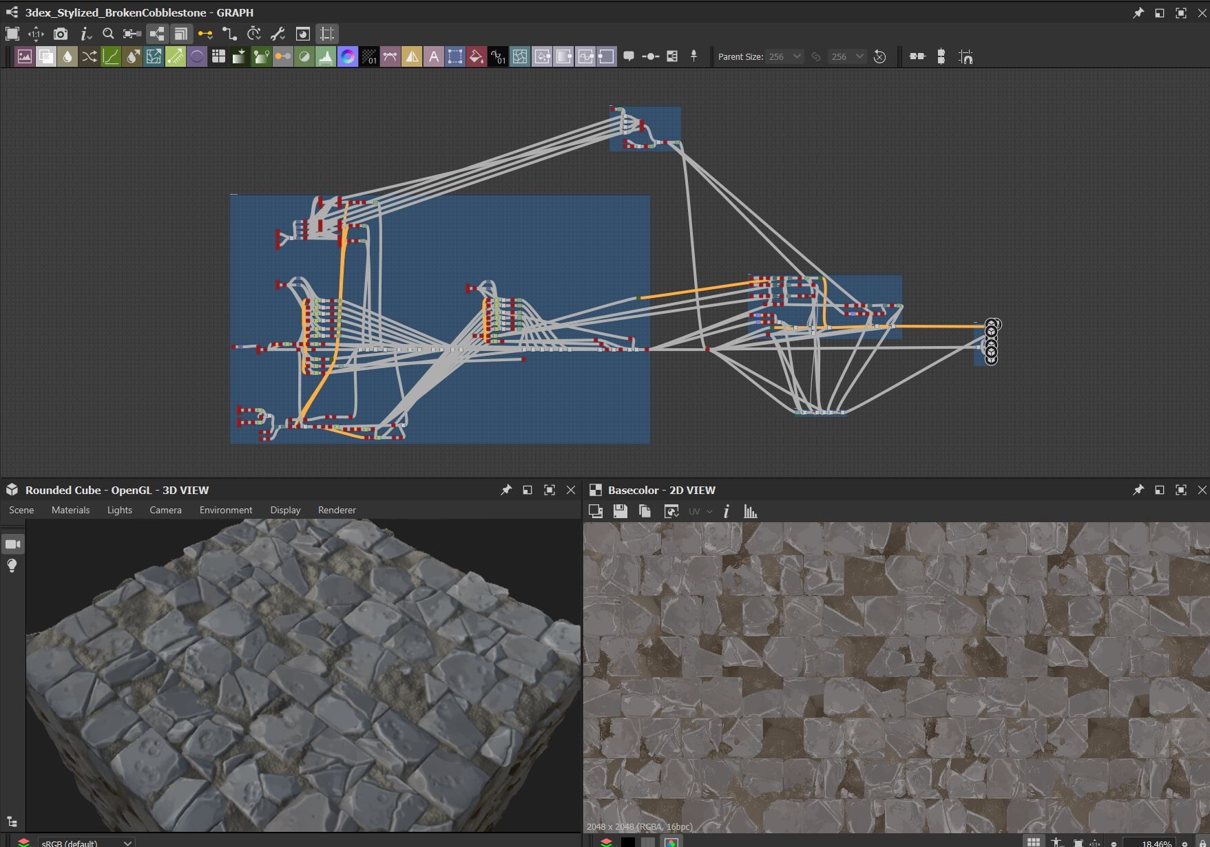 3dExtrude Tutorials - Stylized Broken Cobblestone - Substance 3D Designer