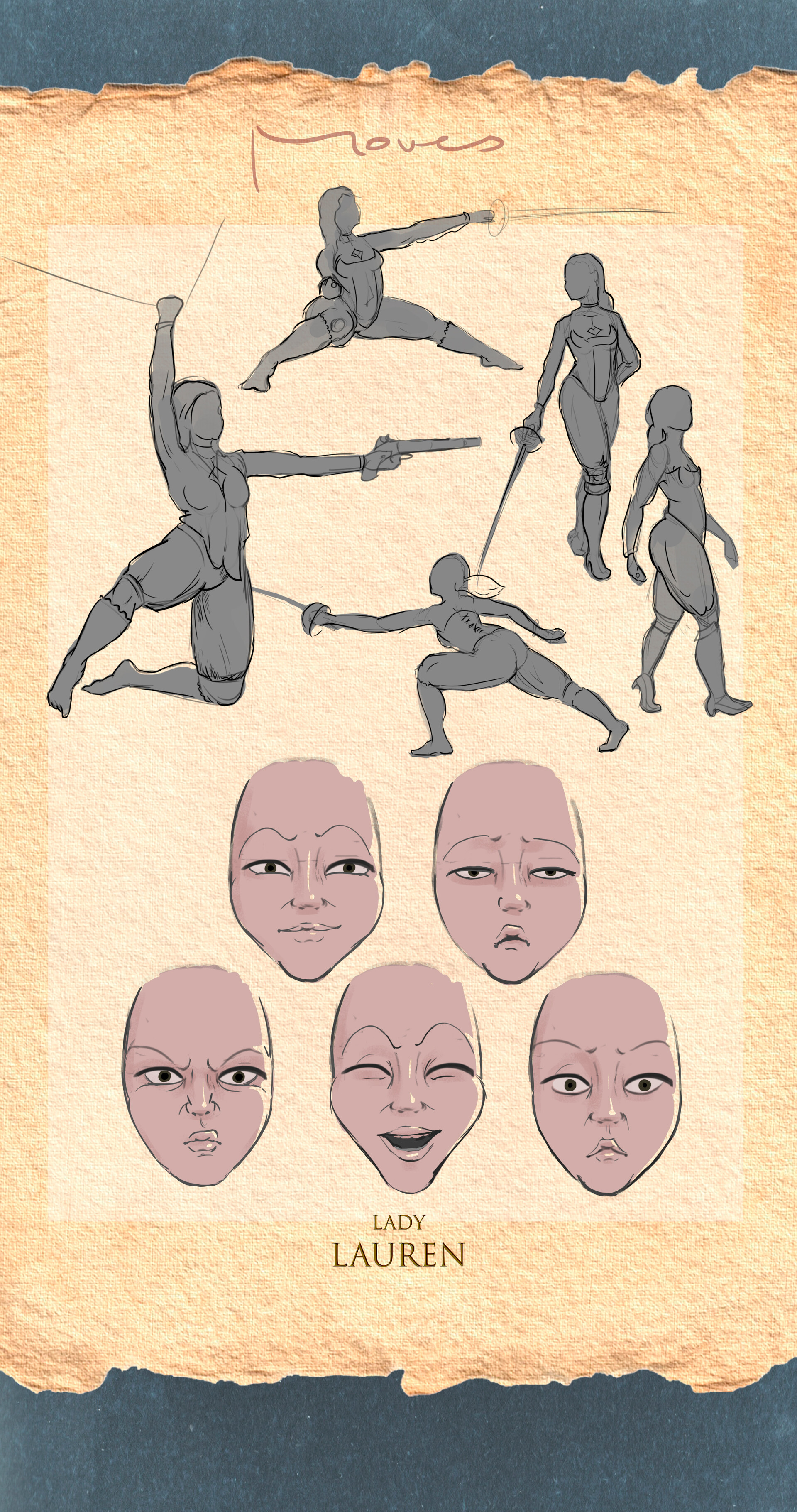 Raúl Gutiérrez - Opalum Gaze Character design: Lady Lauren (#3)