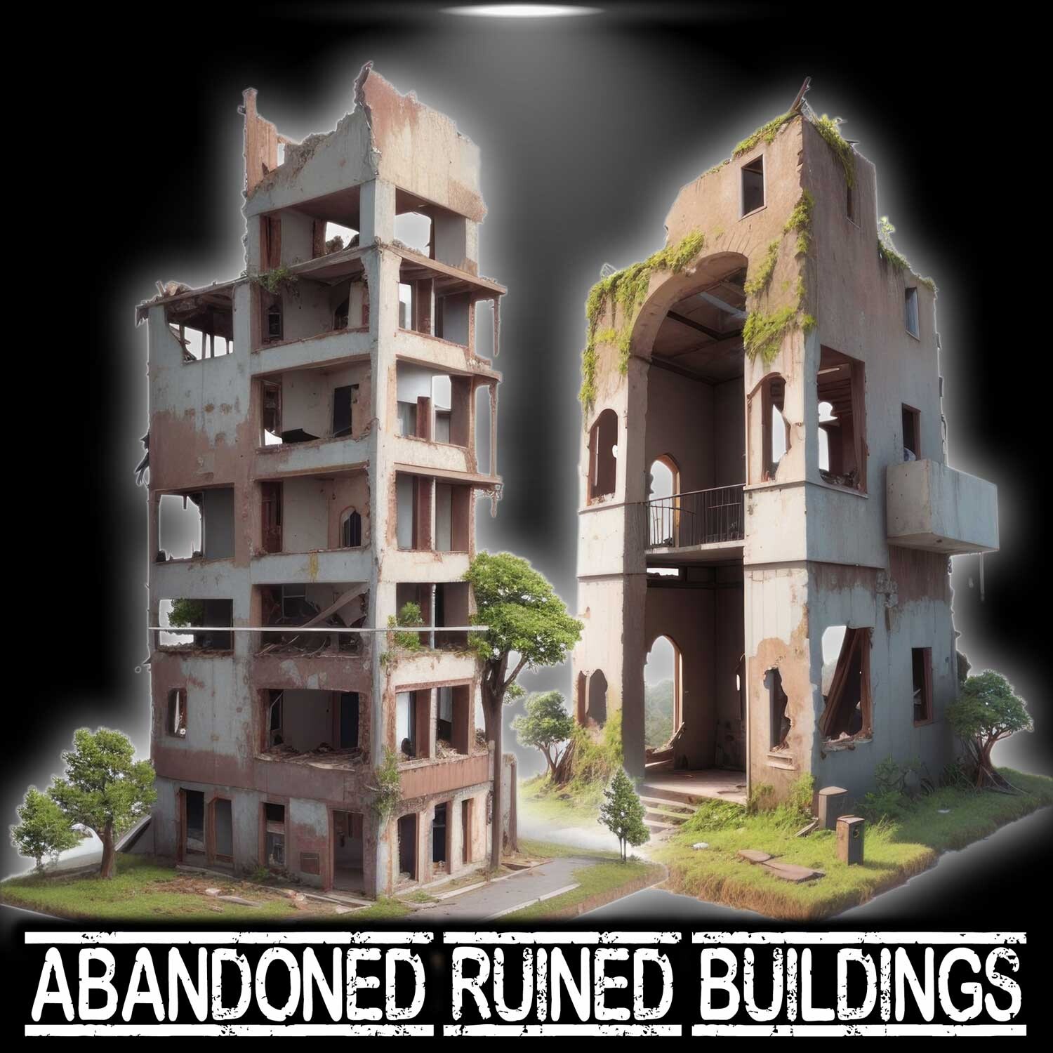 ArtStation - 560 Abandoned Ruined Buildings Images Reference Pack - 4K ...