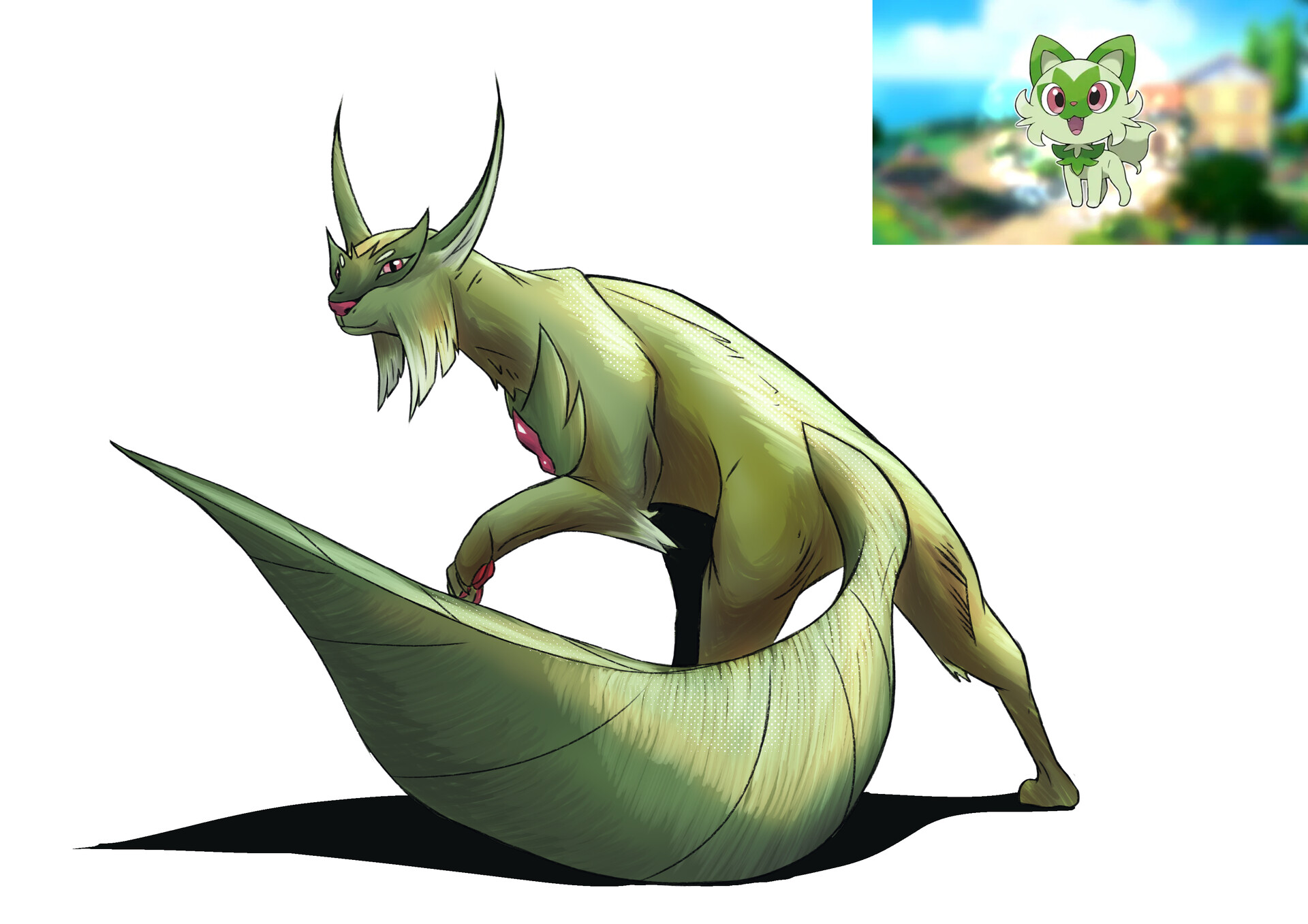 ArtStation - Sprigatito evolution