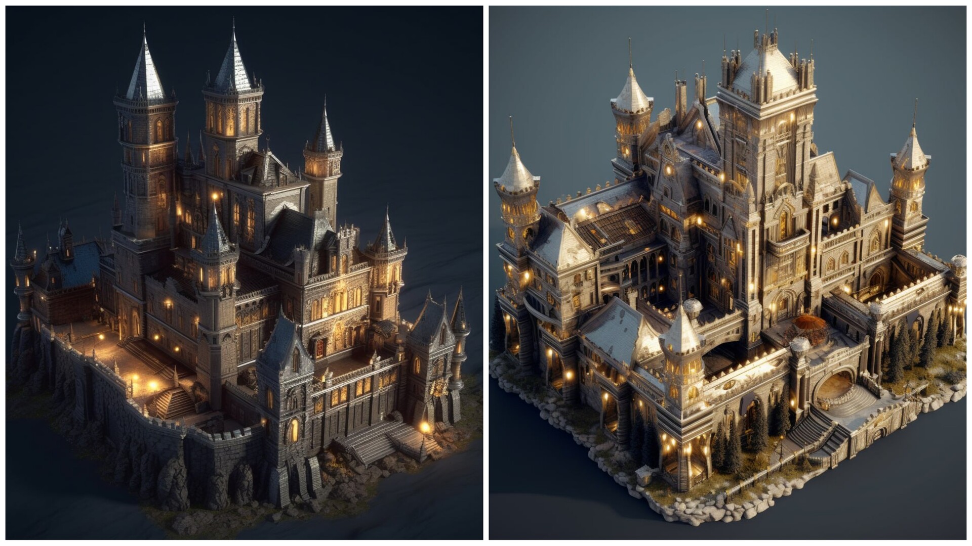 Tika Concept - +250 Medieval 3D Castle Architecture Concept (4K)