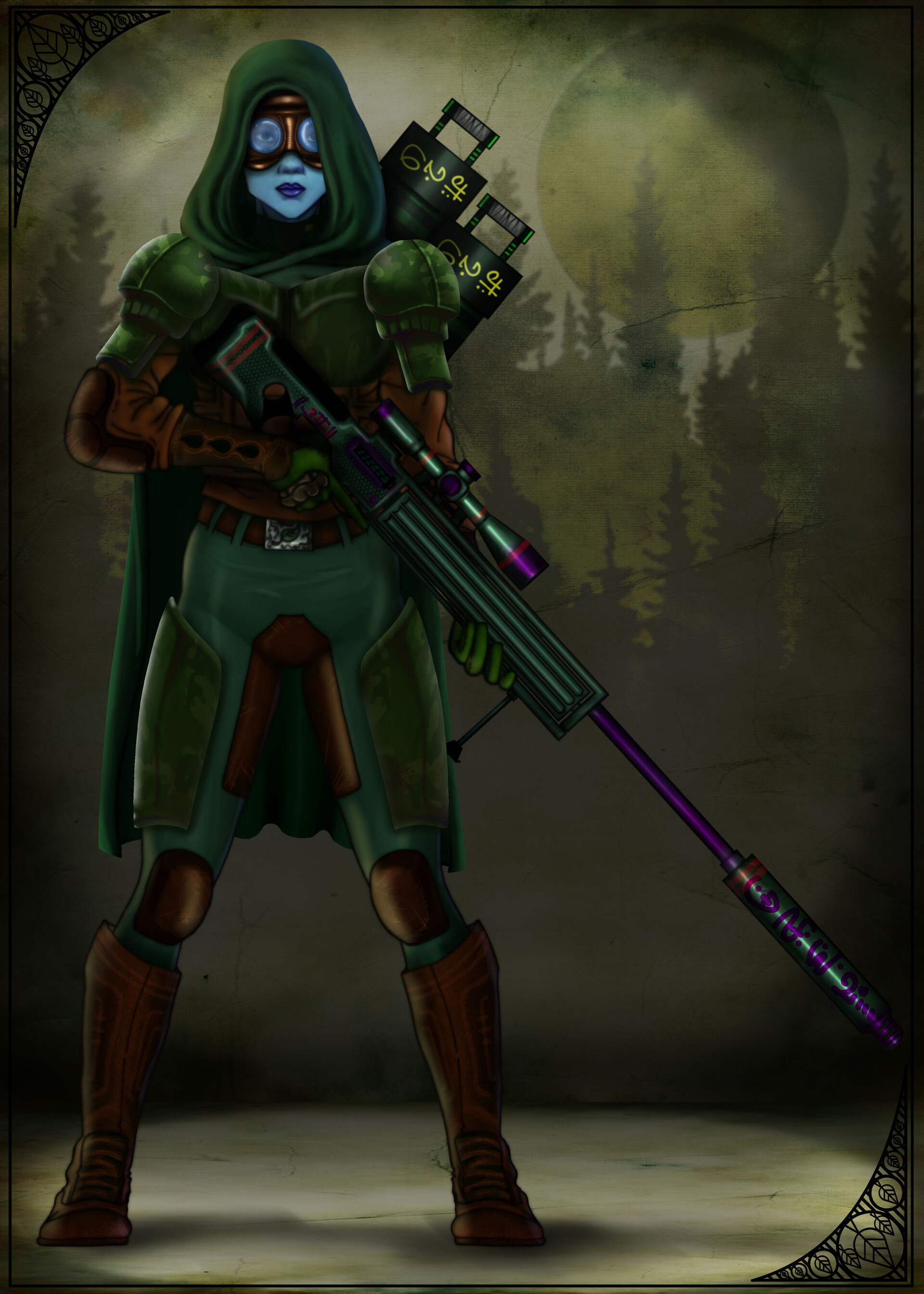 ArtStation - Modern fantasy - Elf soldier hunter