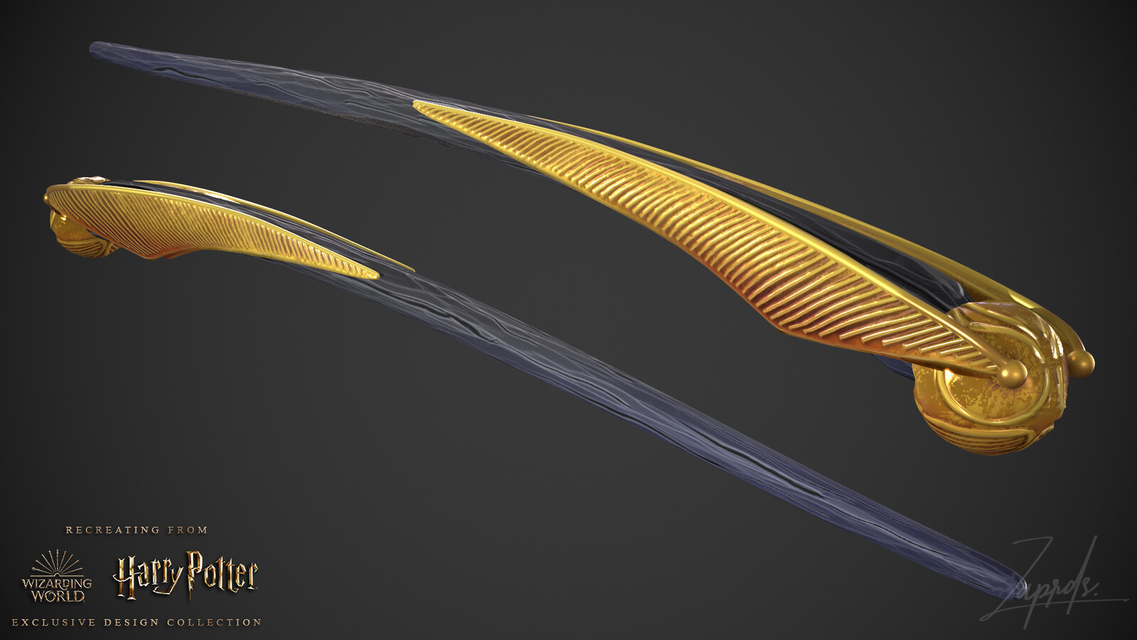 R Aldontitus - The Golden Snitch Wand