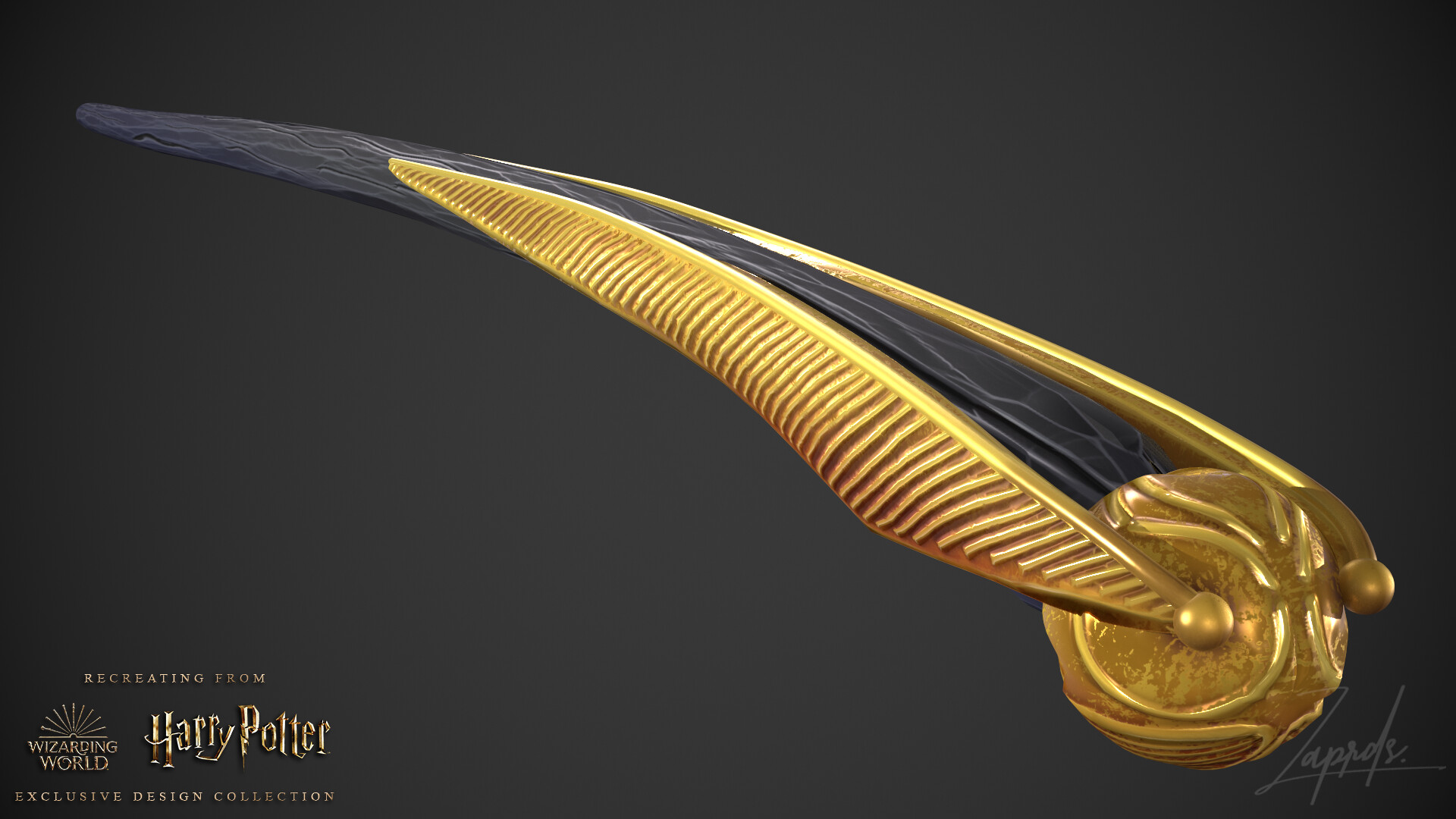 R Aldontitus - The Golden Snitch Wand