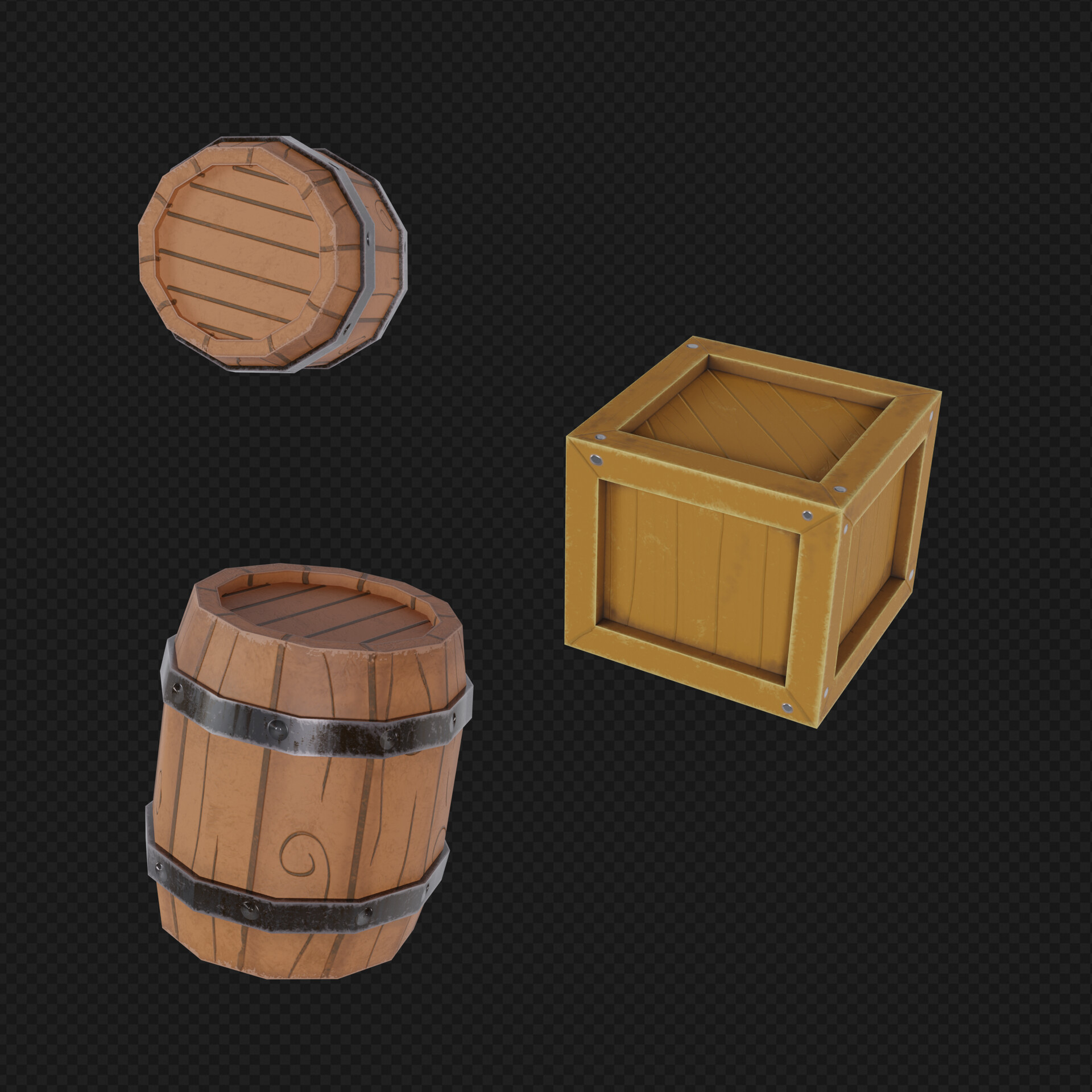 ArtStation - Barrel and Box
