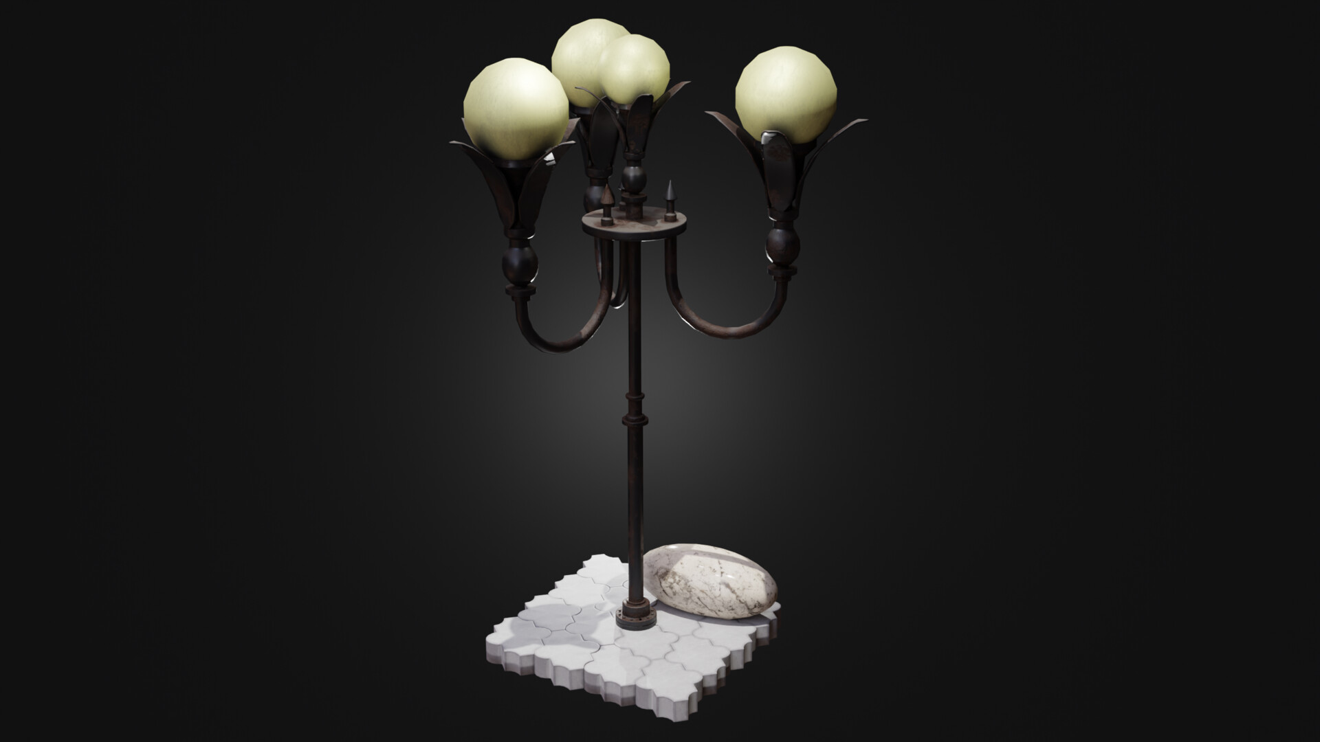 ArtStation - Gameready lamp post