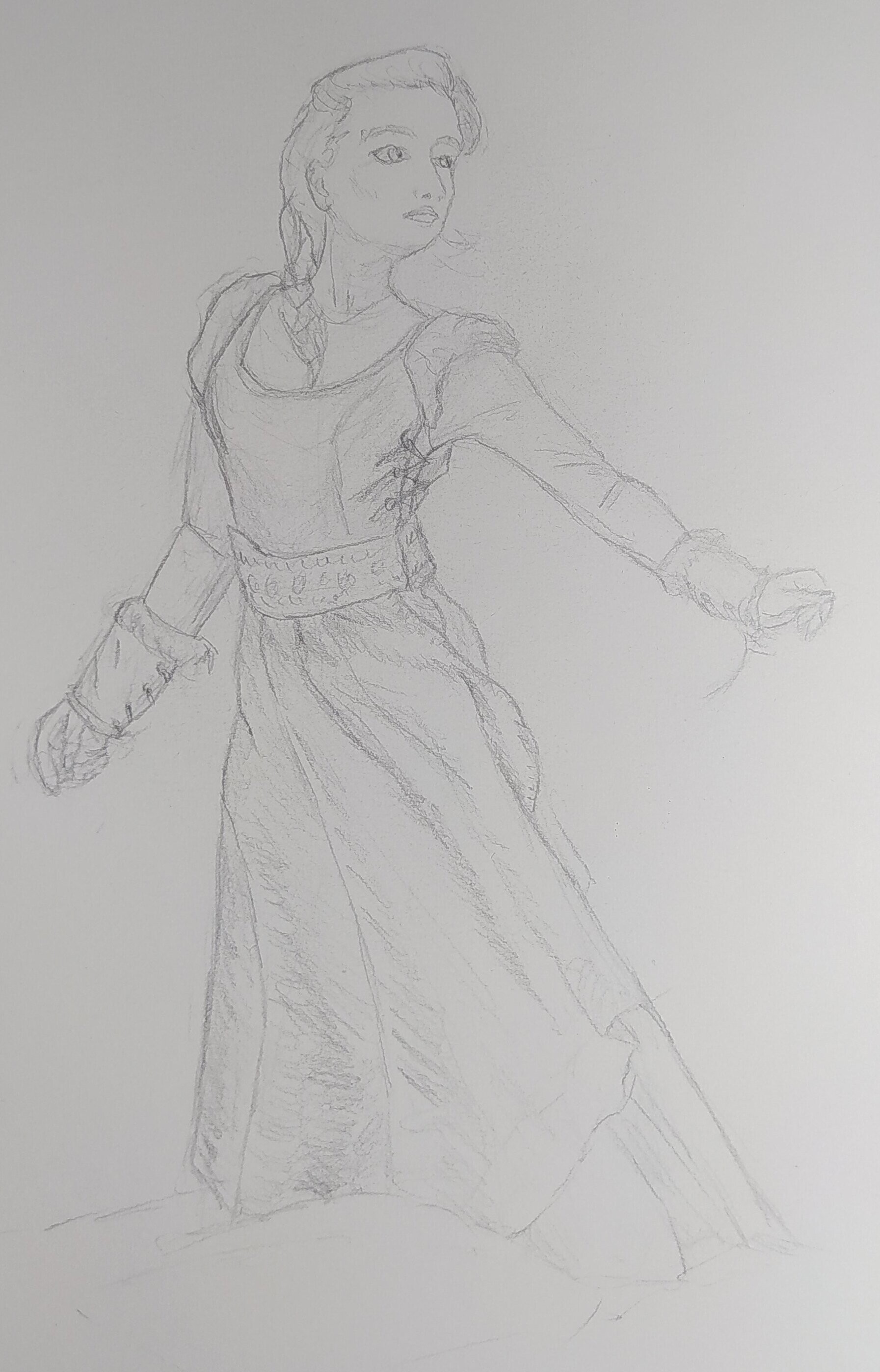 ArtStation - Medieval girl clothes sketch