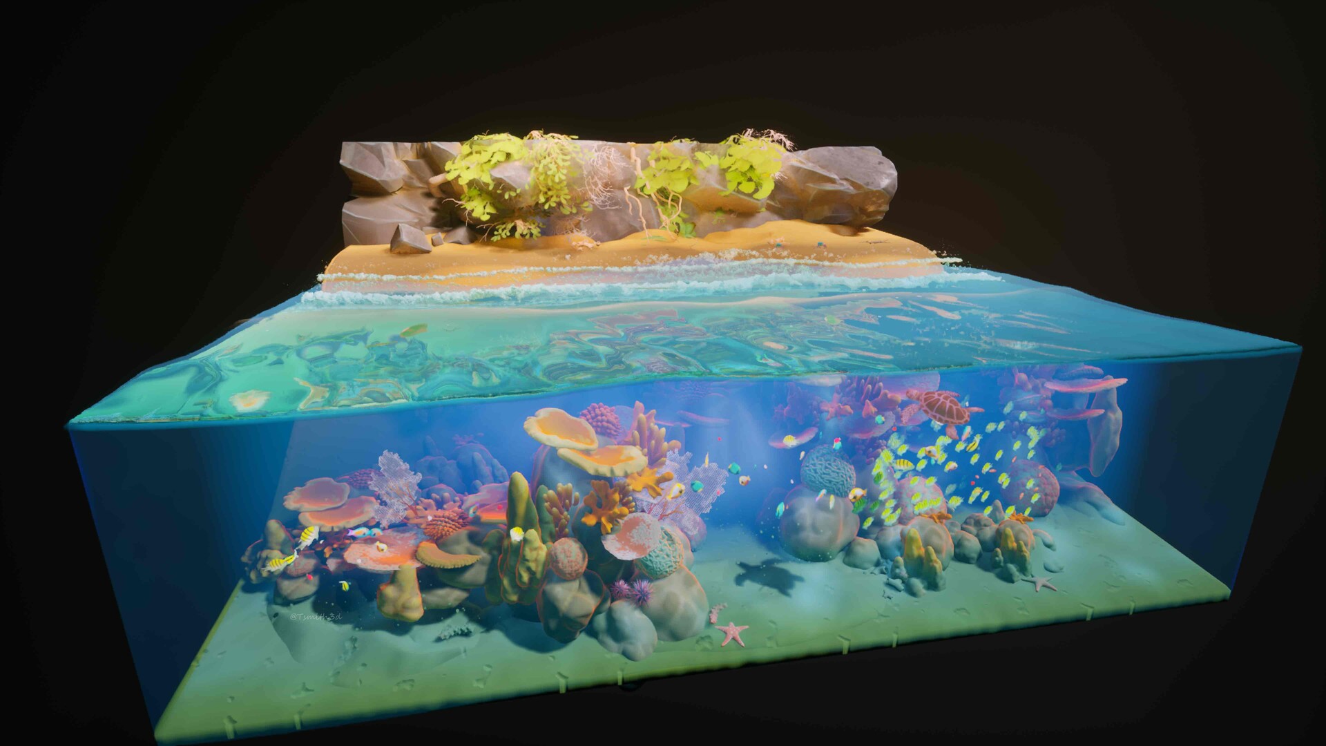 Tyler Smith - Coral Reef Environment Cube in UE5