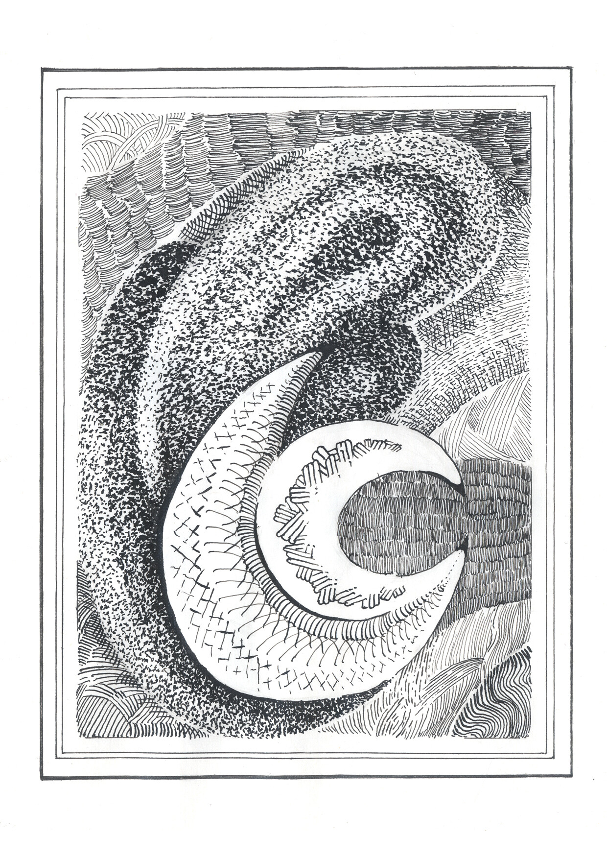 ArtStation - Sketches. Abstract composition No. 1. Pen and ink drawing