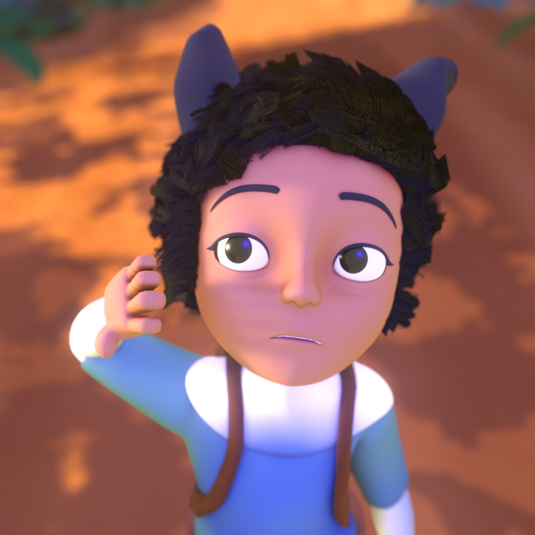 ArtStation - 3D Cartoon Character Cat Man | 3D Blender