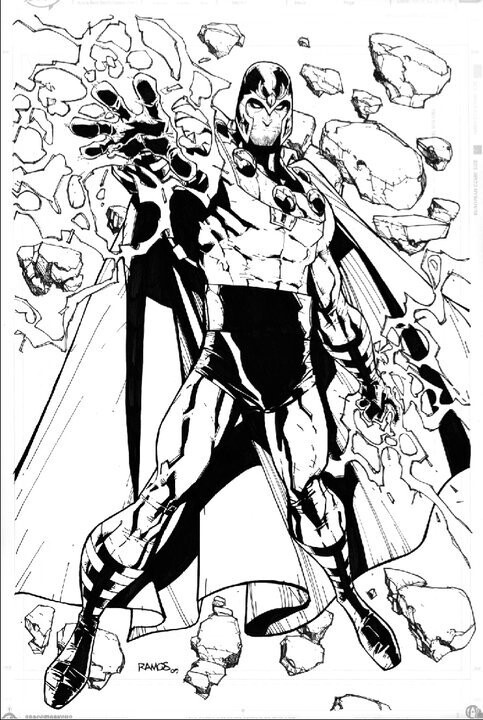 x men magneto coloring pages