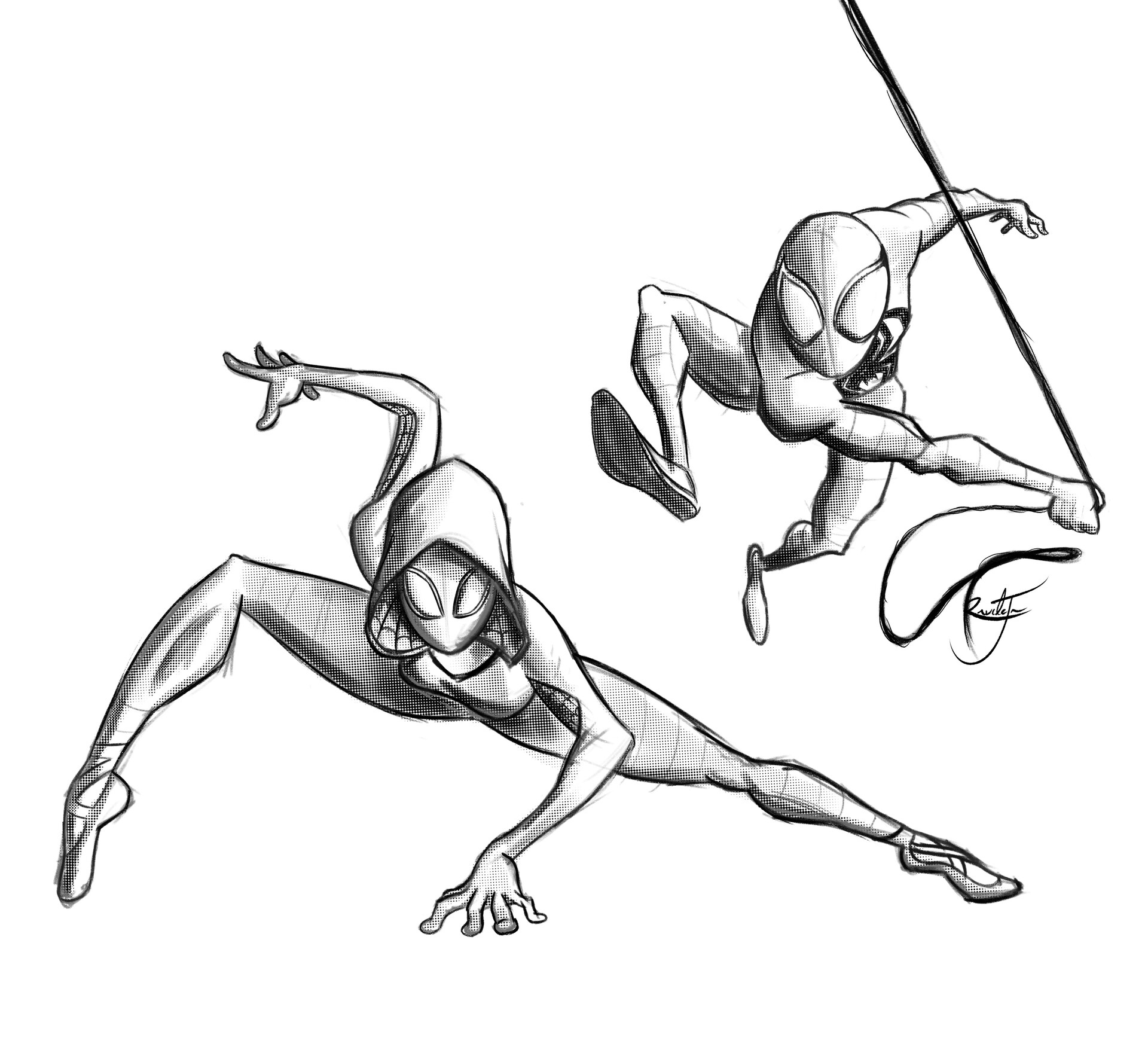 coloring pages spiderman across the spider verse