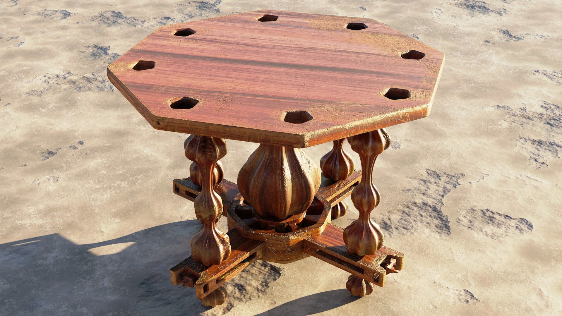 ArtStation - PBR Table made with my procedural Gothic table