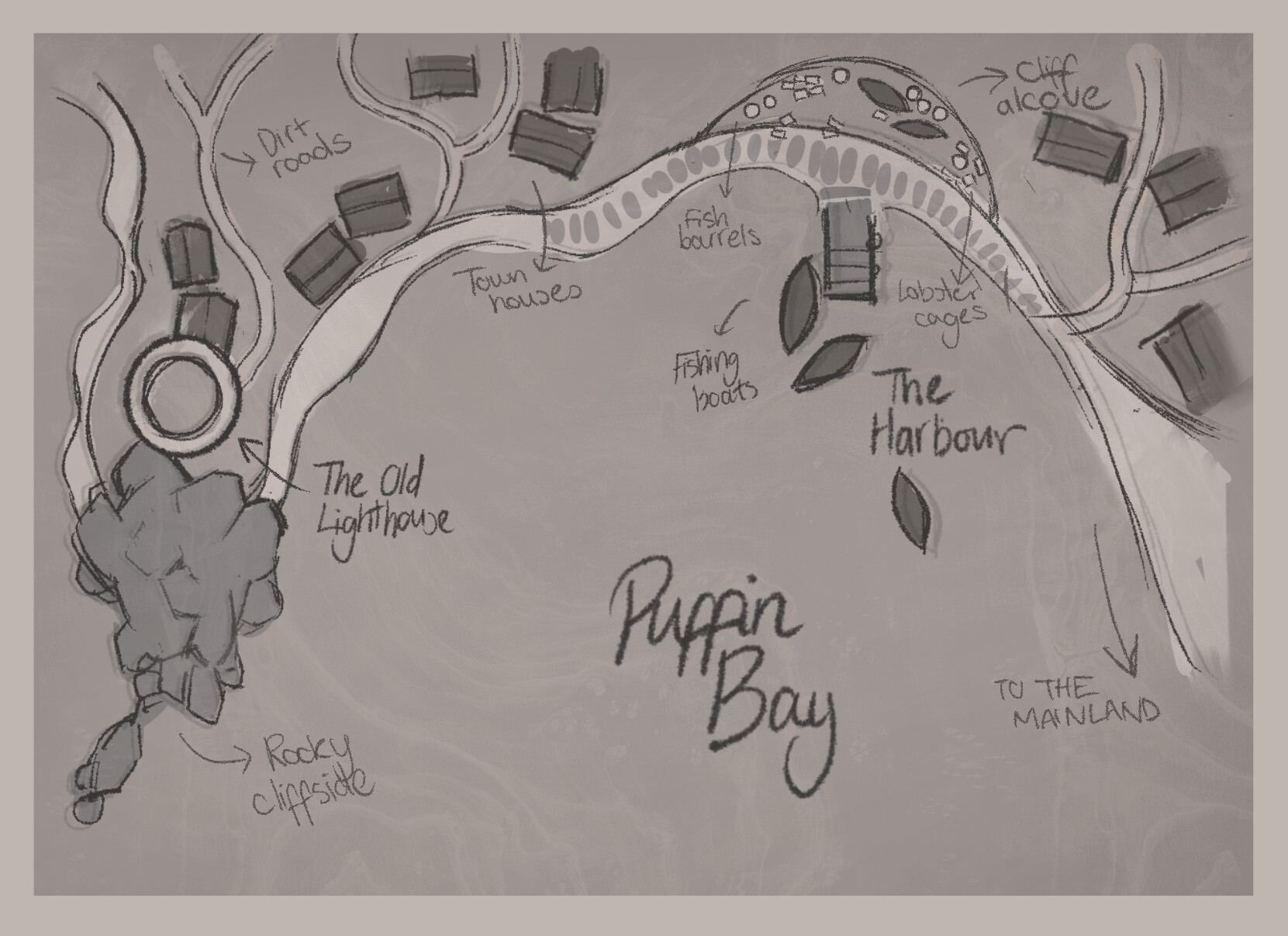 ArtStation - Puffin bay rough concepts