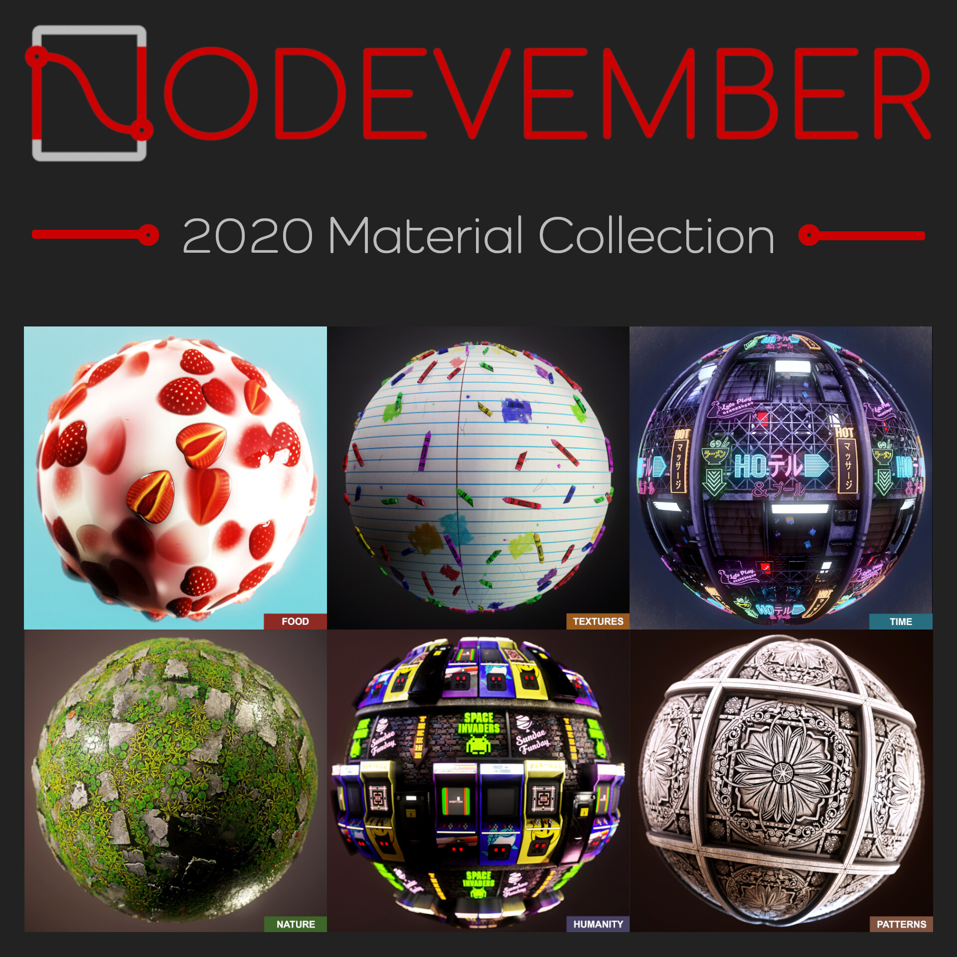 ArtStation - Nodevember 2020 Material Collection
