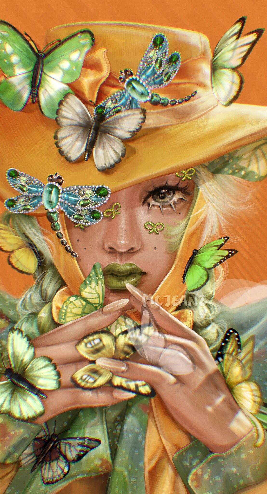 ArtStation - [JAN 2022] butterfly portrait (image referenced)