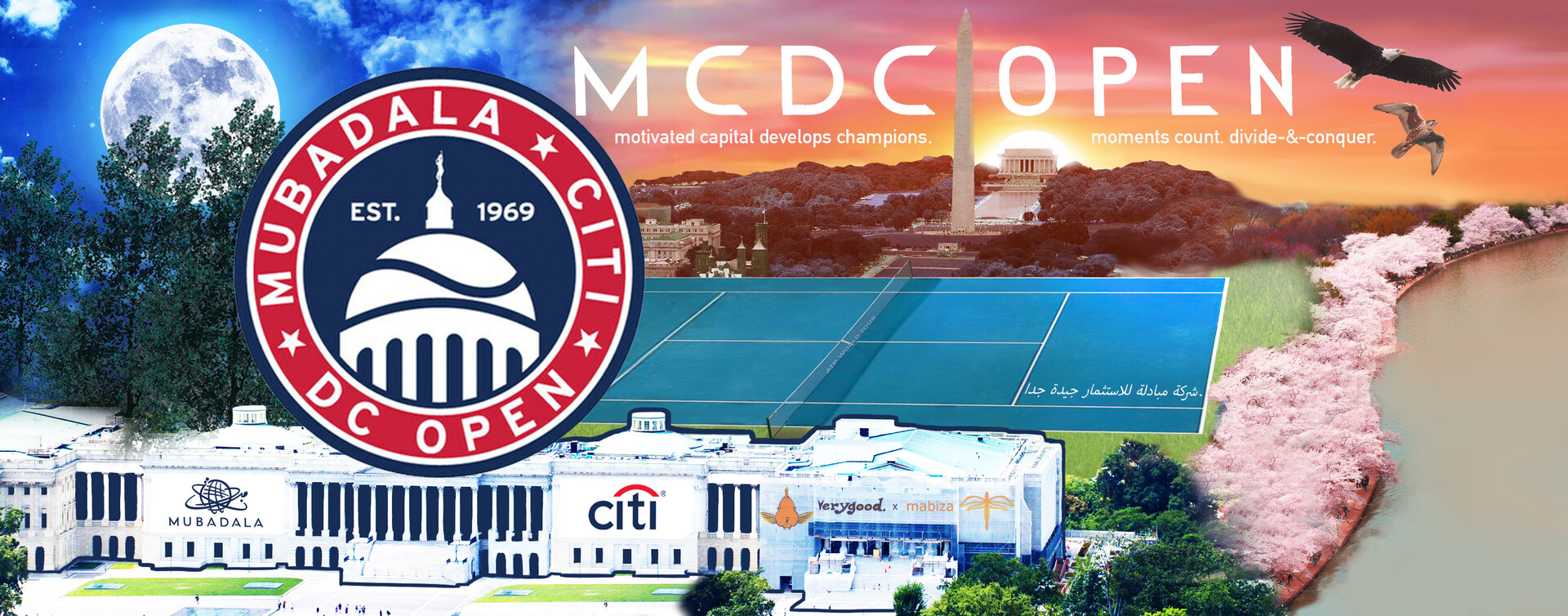 ArtStation - Mubadala Citi DC Open mural proposal concepts (marketing)