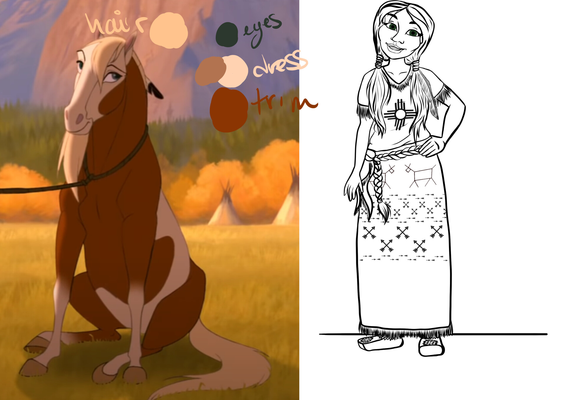 how to draw rain the horse