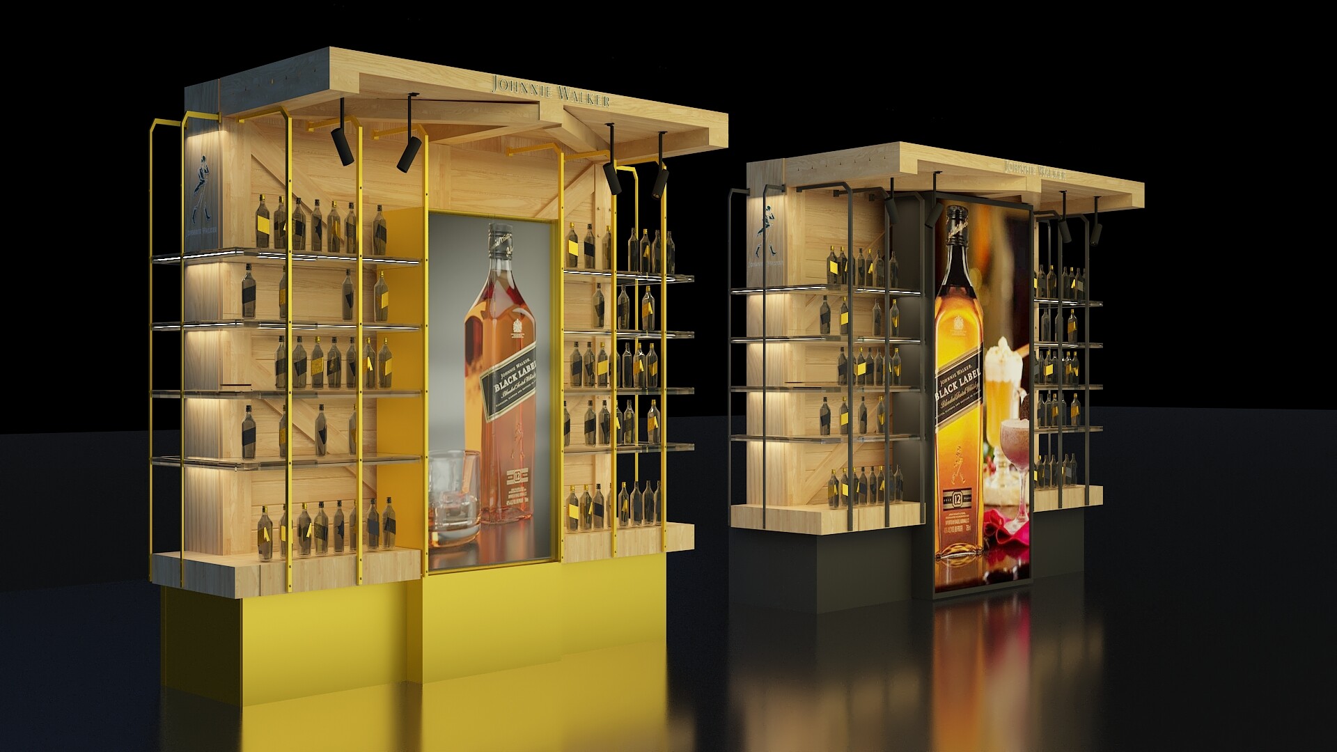 ArtStation - Johnnie Walker - Drink Cabinet