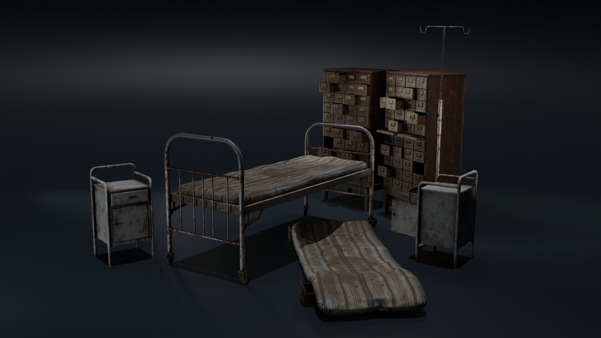 ArtStation - a set of hospital furniture