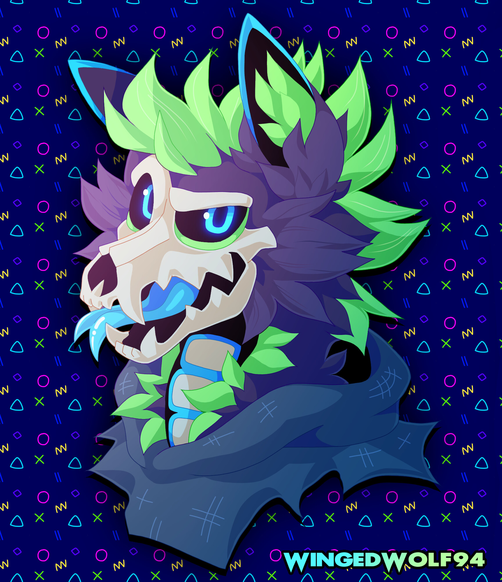 ArtStation - Retro 90's Skulldog