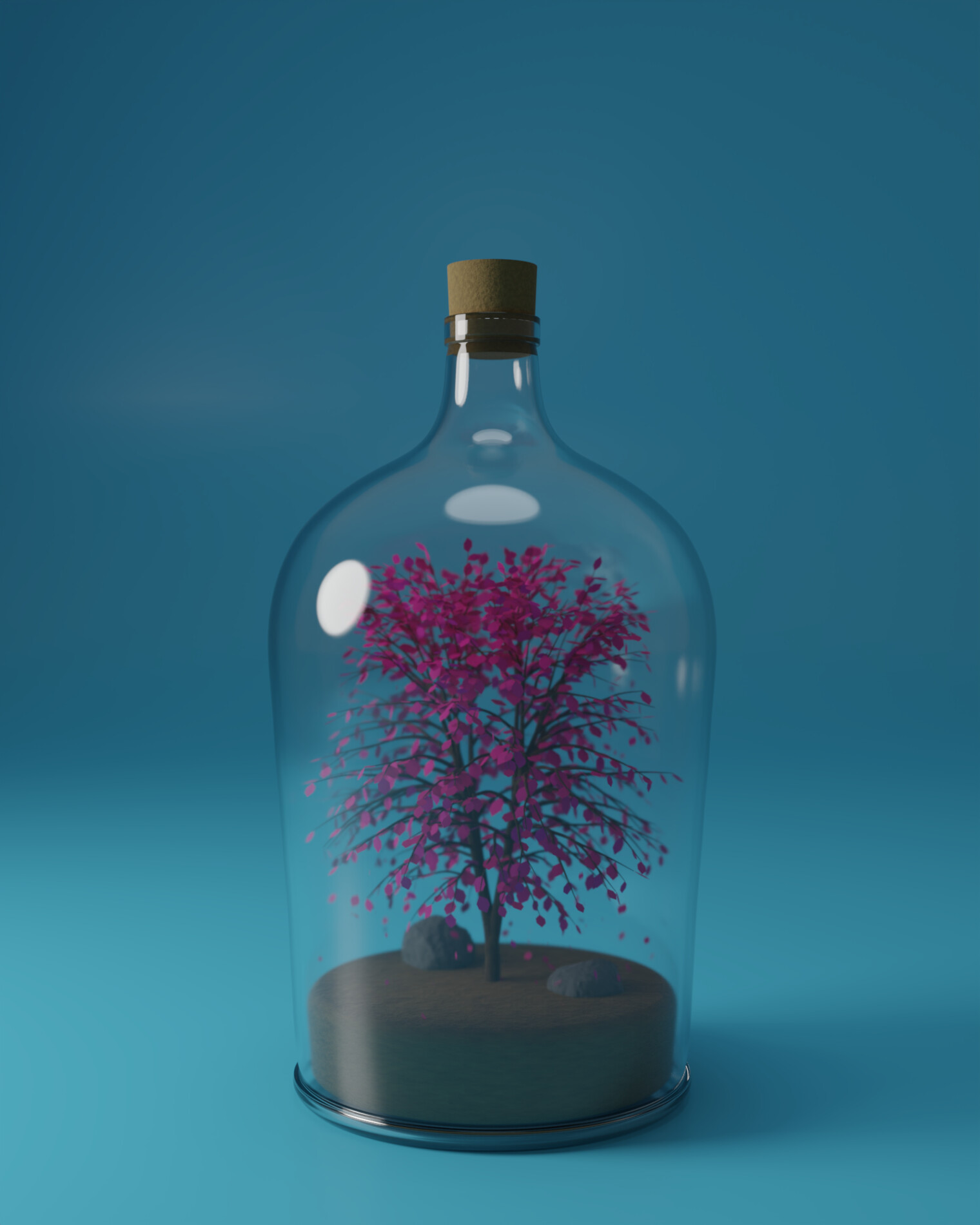 ArtStation - A tree in a bottle