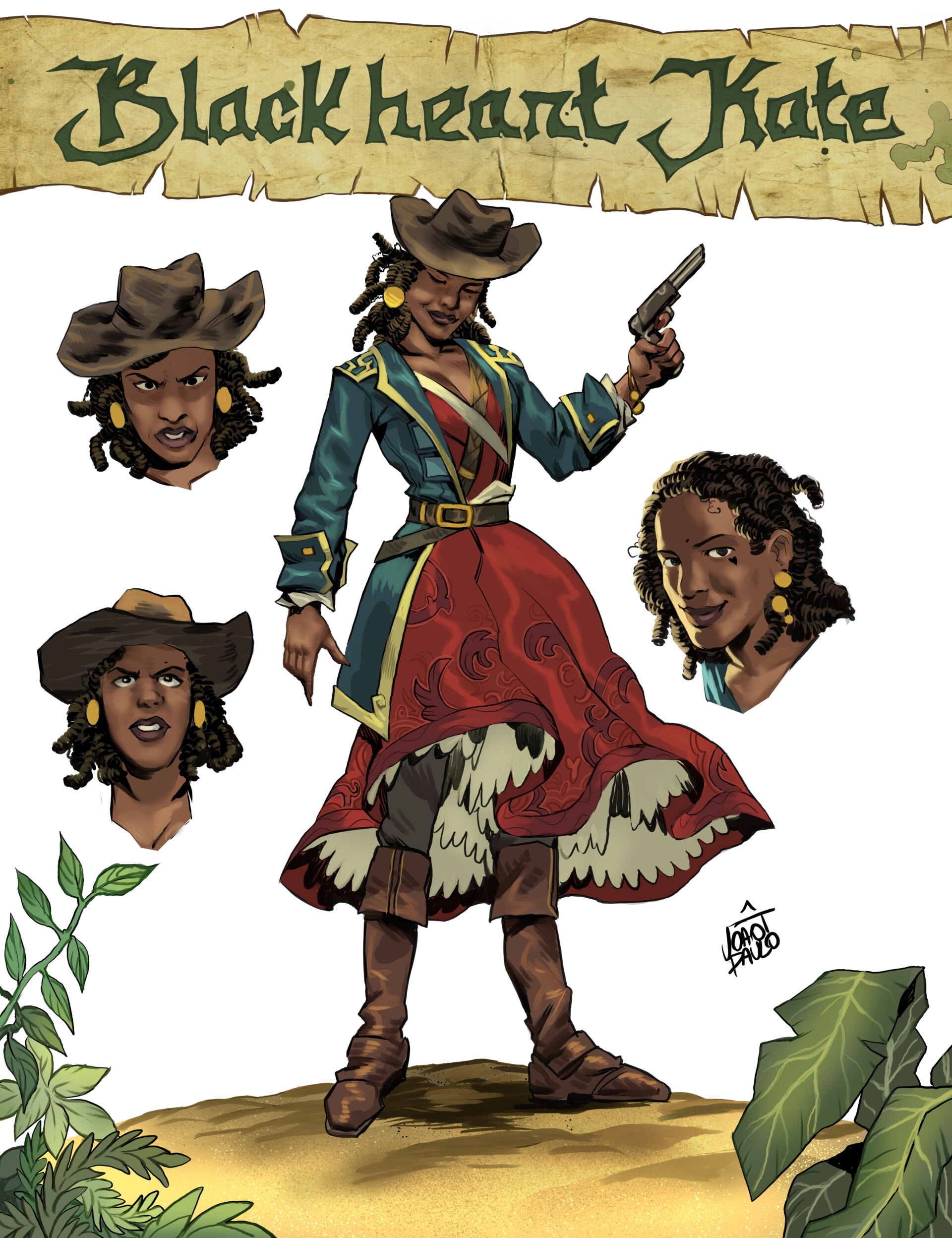 ArtStation - Black heart Kate the pirate