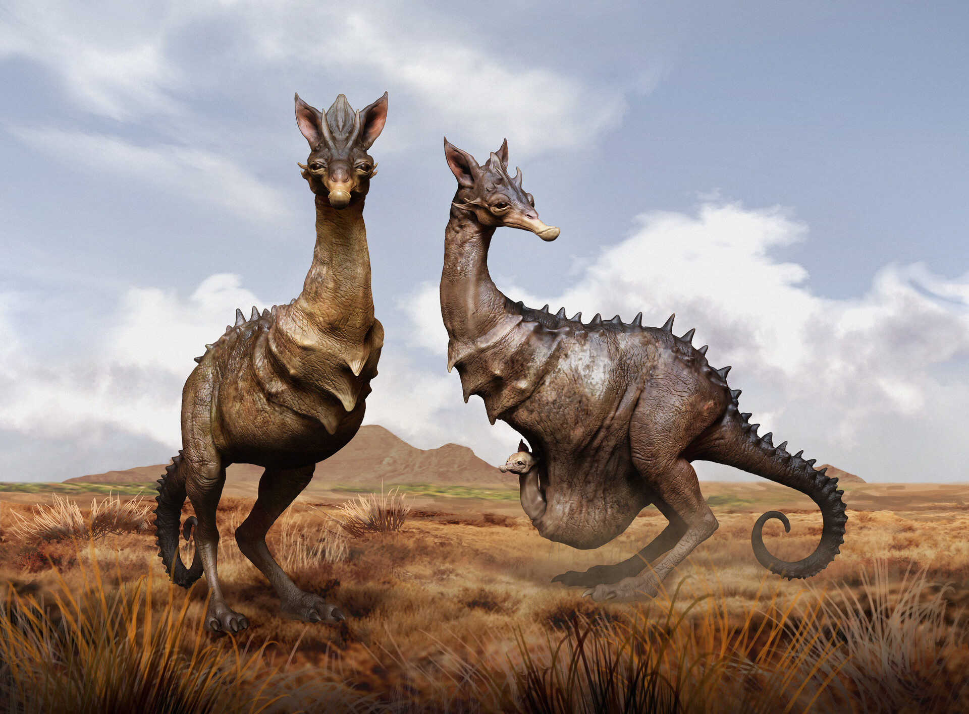 ArtStation - Sea horse ＋ Kangaroo creature