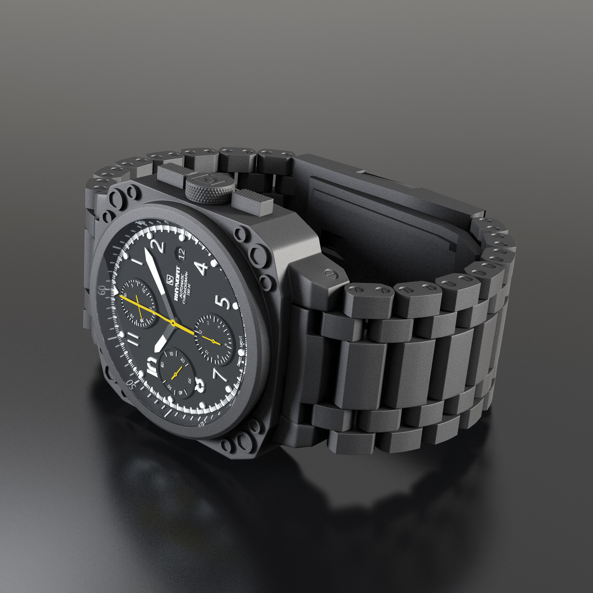 Aleksandar Stojanovic - Military watch - Design and Rendering
