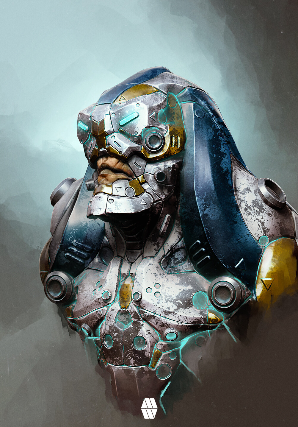 ArtStation - An Alien Emerges - 'Alien Warrior' Bust Concept