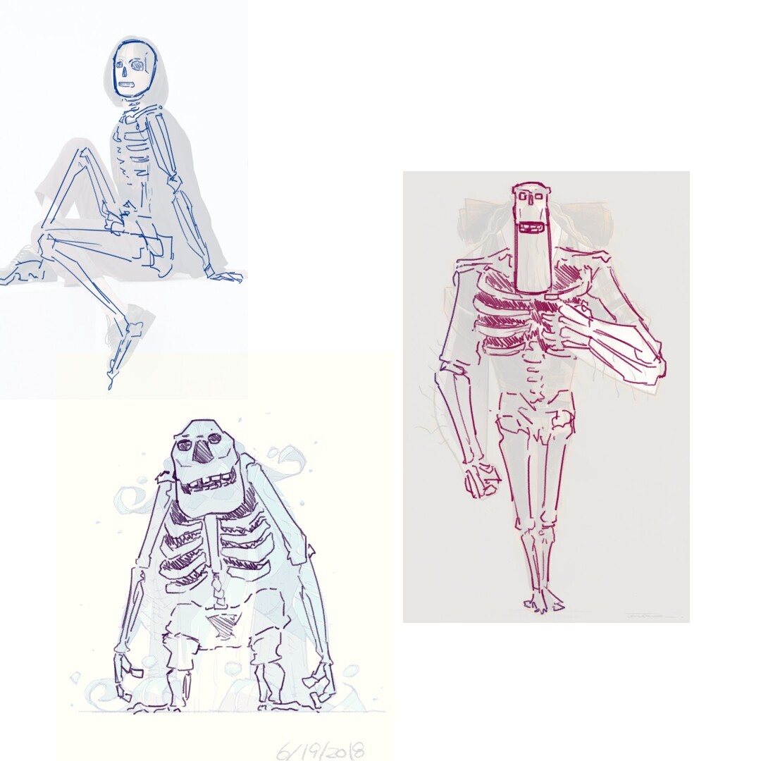 ArtStation - Skeleton Caricature Study