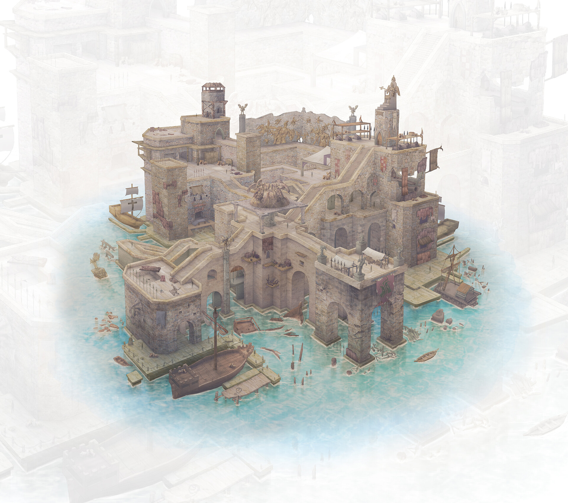 ArtStation - Gallus Brigade Mercenary Compound