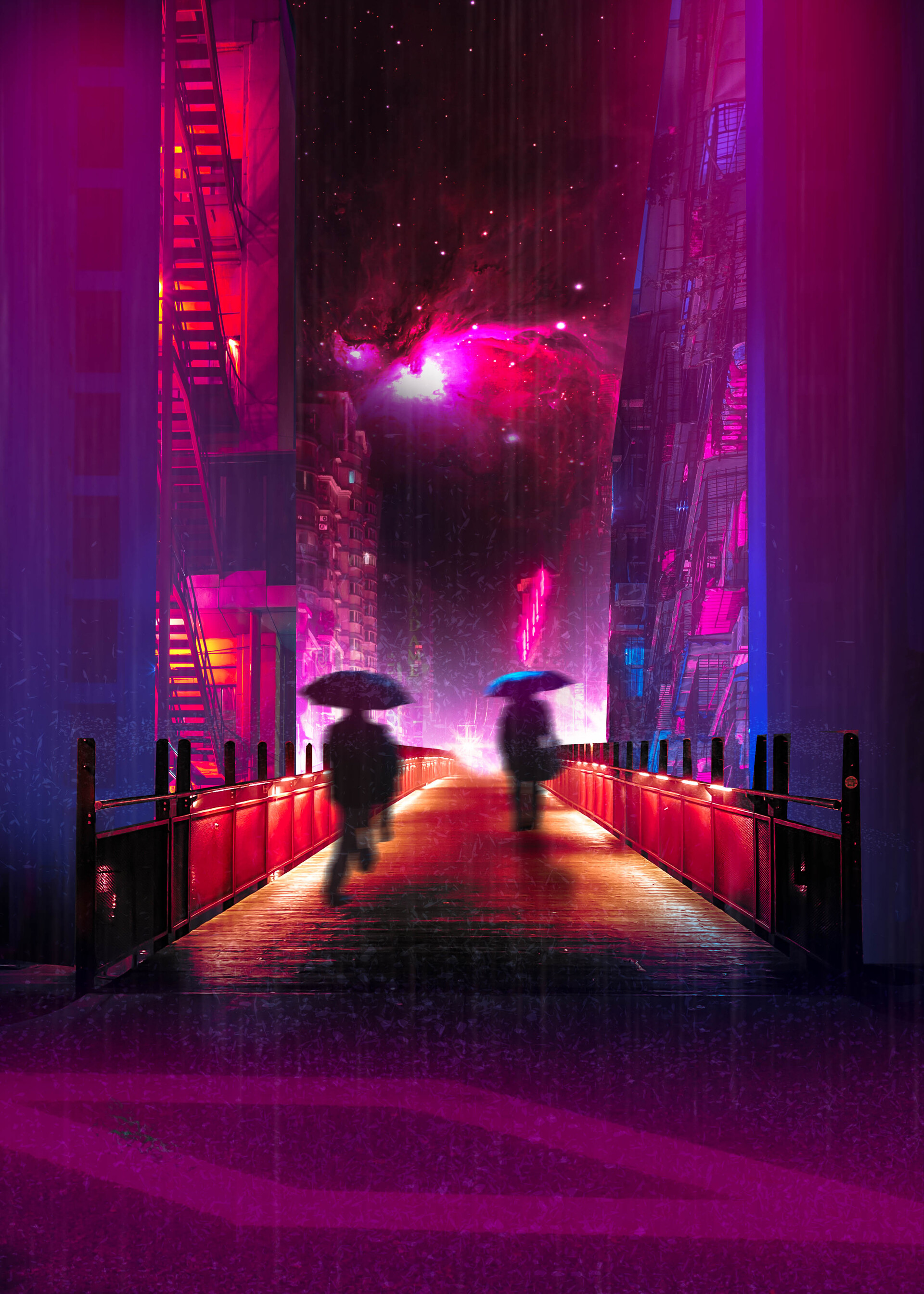 ArtStation - Cyber City Rain