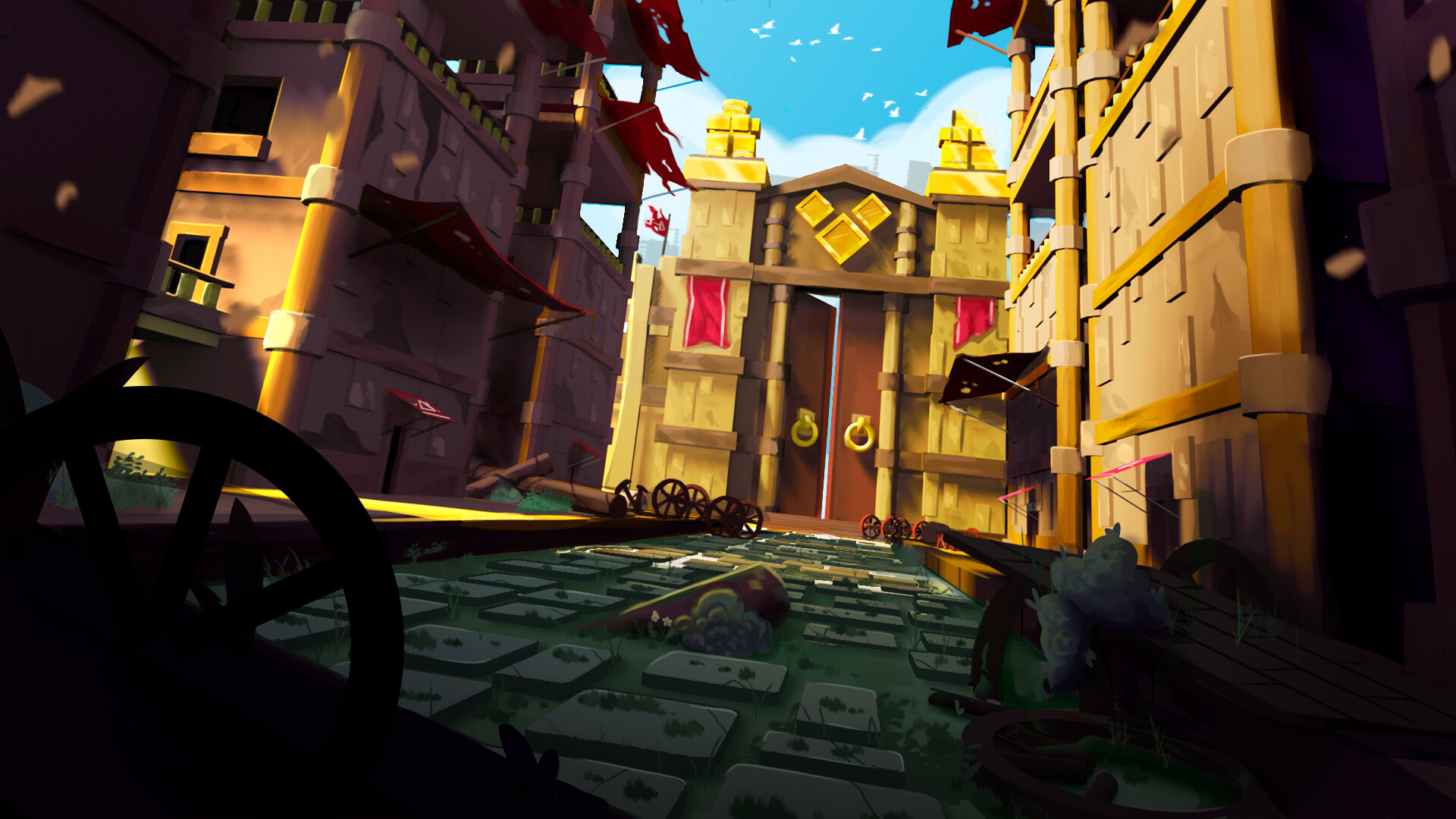 ArtStation - Background ruins practice