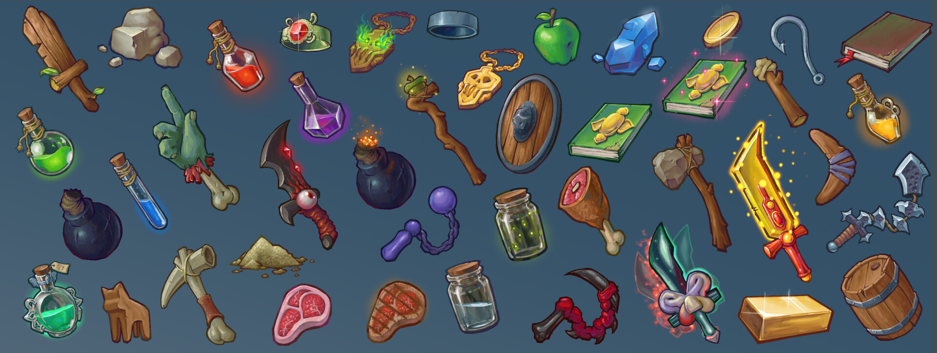ArtStation - Game asset (Stylized items)